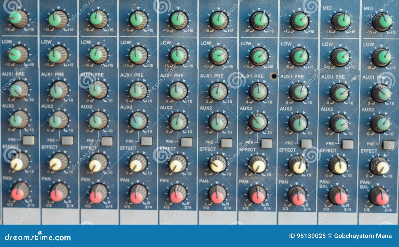 Mixer for Sound Engineer with Many Button To Adjust Stock Photo - Image ...