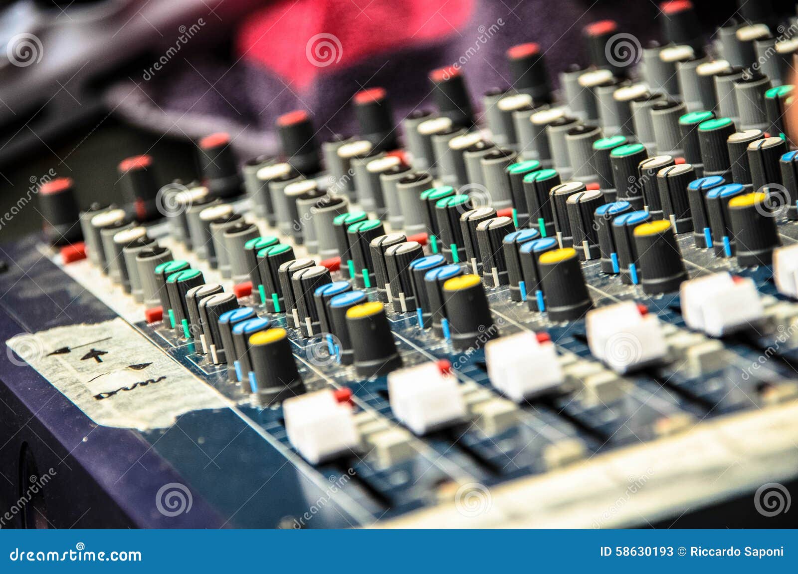 Mixer on stage stock image. Image of stage, detail, concert - 58630193