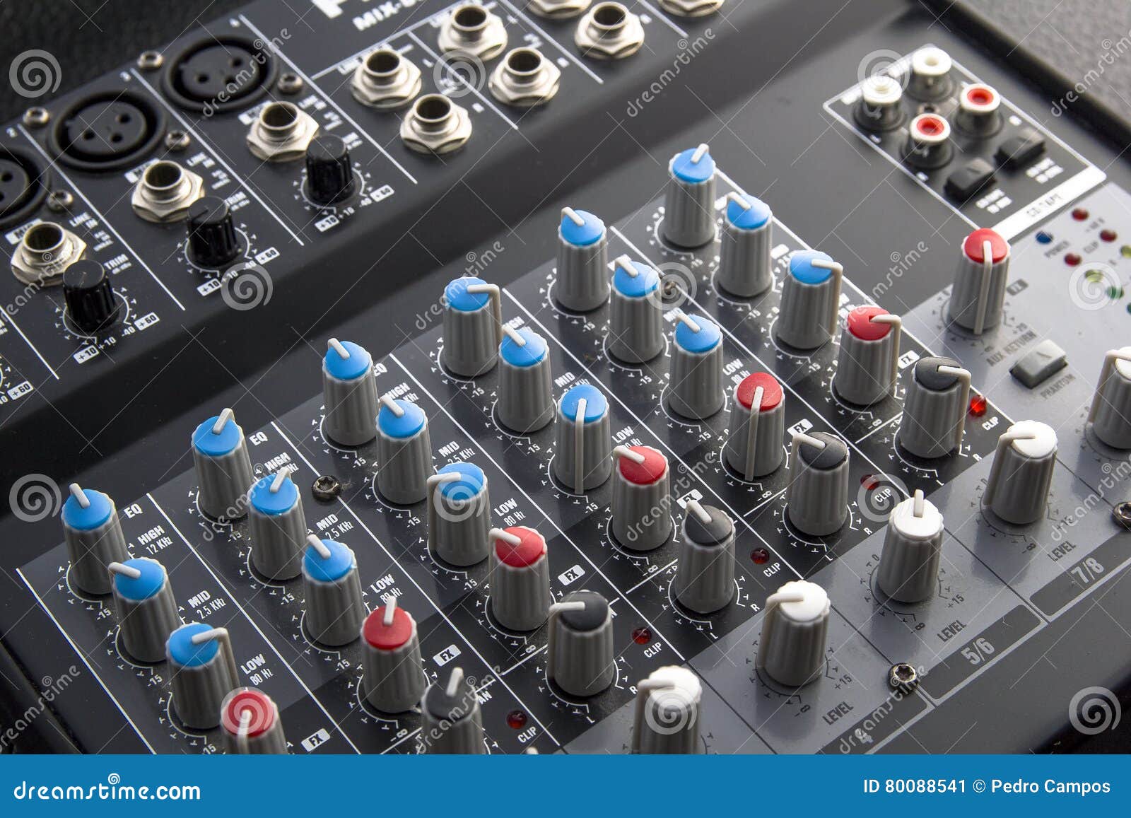 Mixer table stock illustration. Illustration of buttons - 80088541