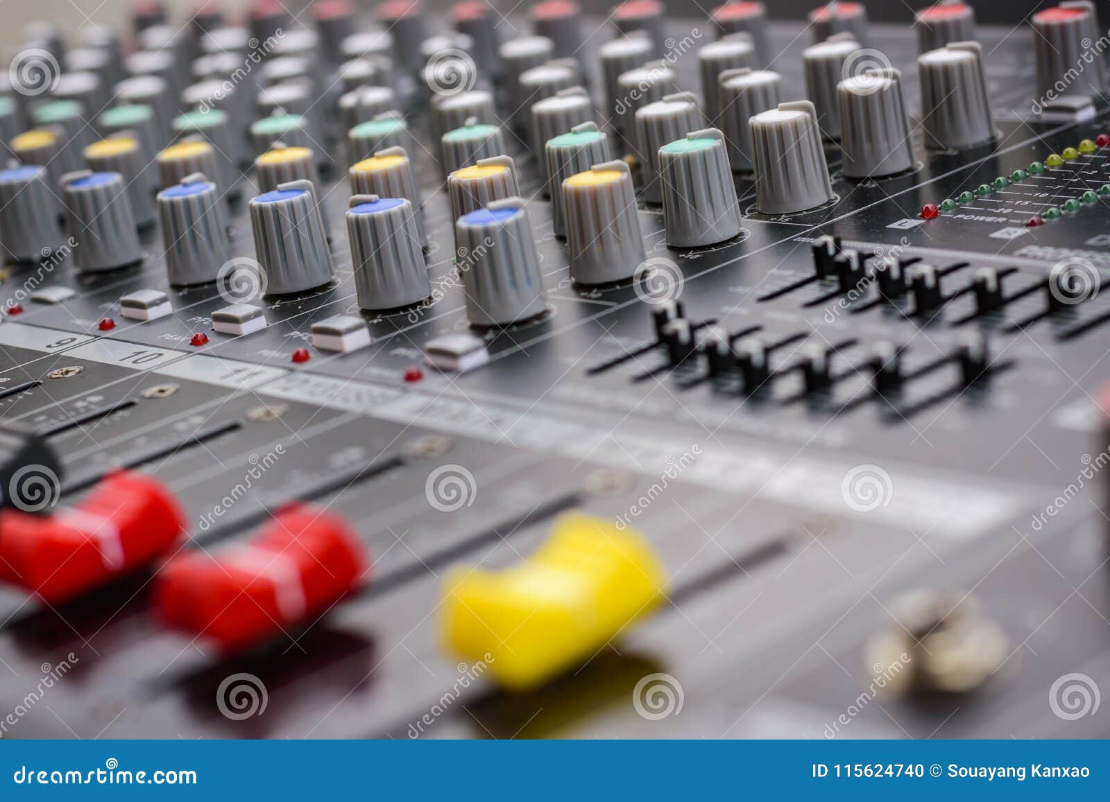 Mixer for Control the Sound and Music Stock Photo - Image of mixer ...