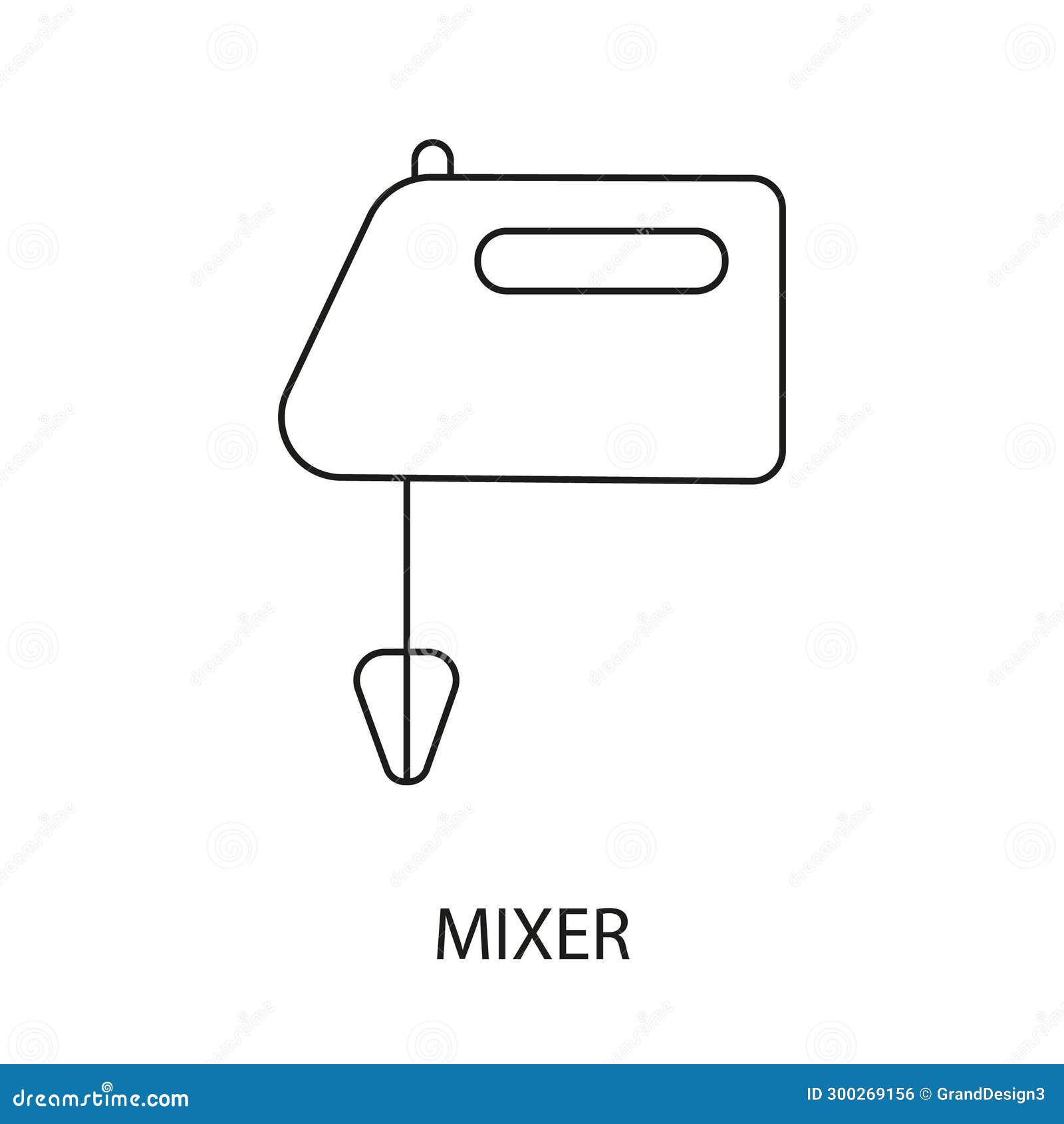 Mixer with Whisks Line Vector Icon for Marks on Food Packaging Stock ...