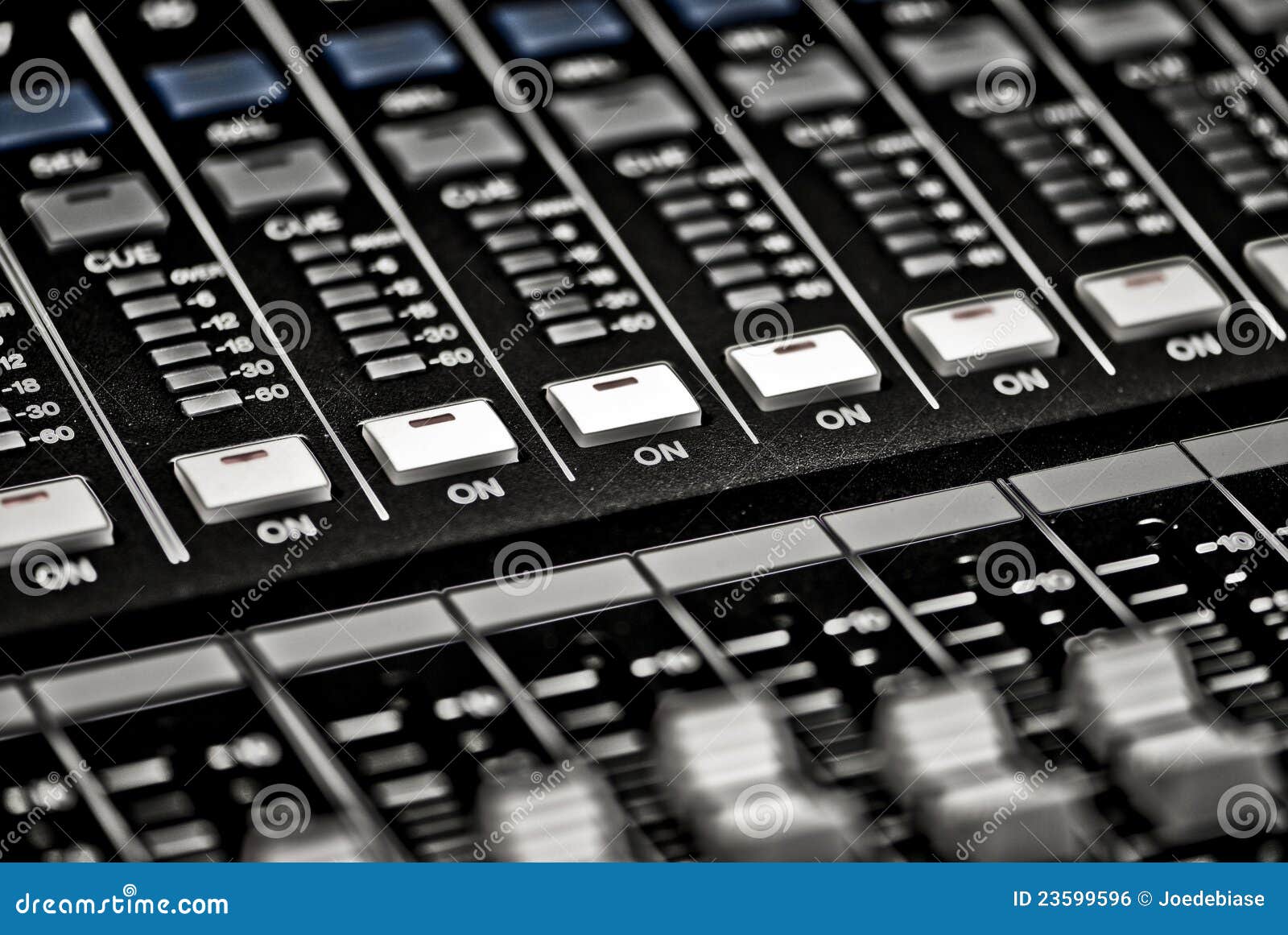 Mixerboard stock photo. Image of dial, control, bandwidth - 23599596