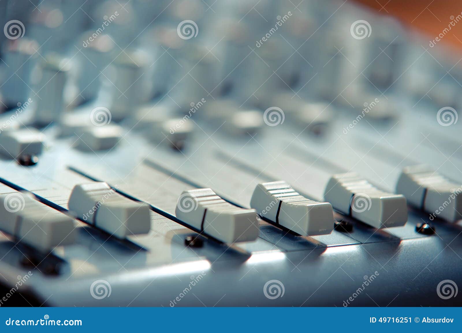 Mixers Remote Control in the Studio Recording. Stock Image - Image of ...