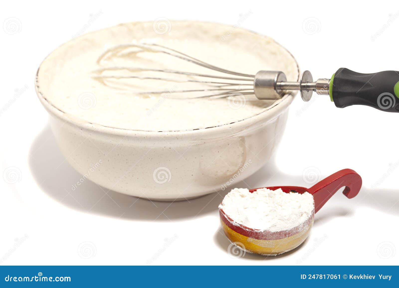 Mixing Baking Ingredients Isolated on White Background Stock Image ...