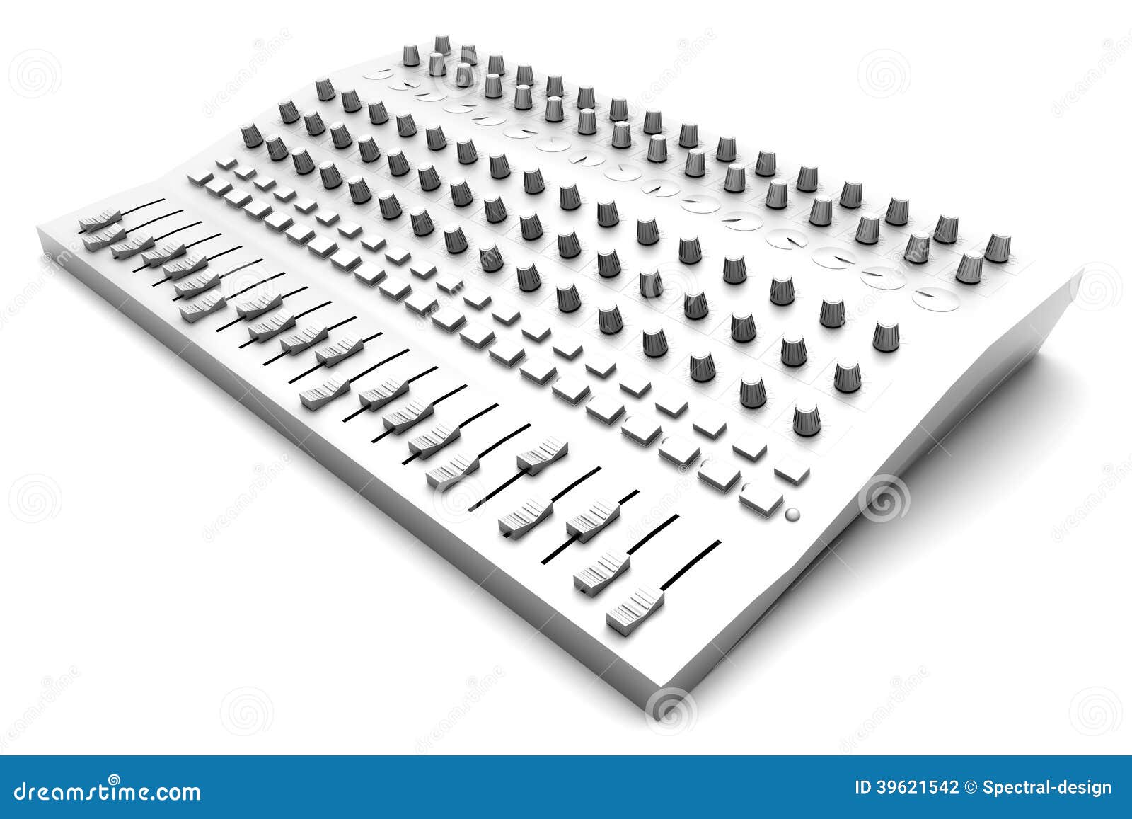 Mixing board stock illustration. Illustration of amplifier - 39621542