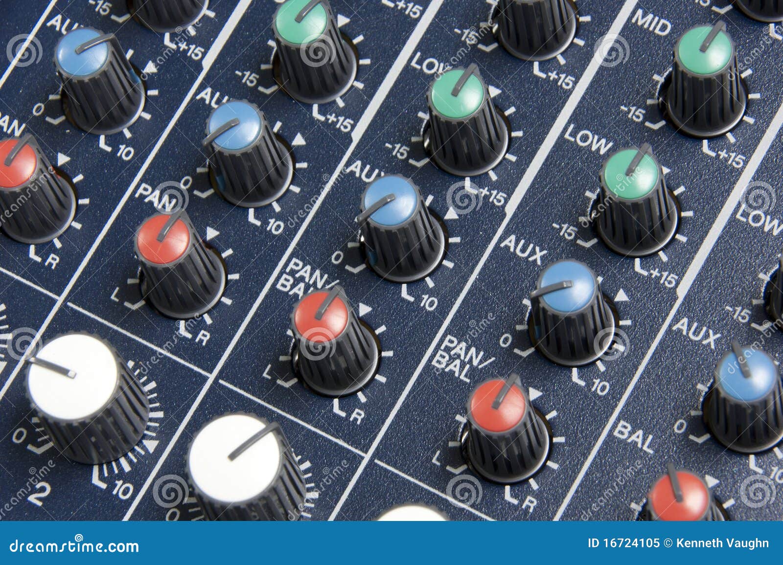 Mixing Board Knobs stock image. Image of radio, plank - 16724105