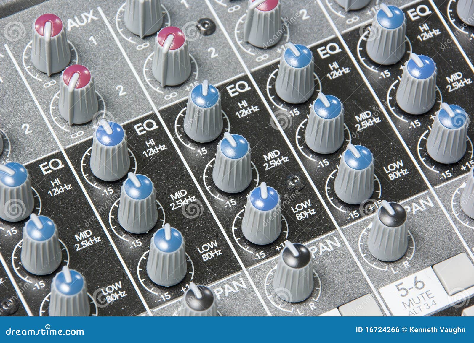 Mixing Board Knobs stock photo. Image of broadcasting - 16724266