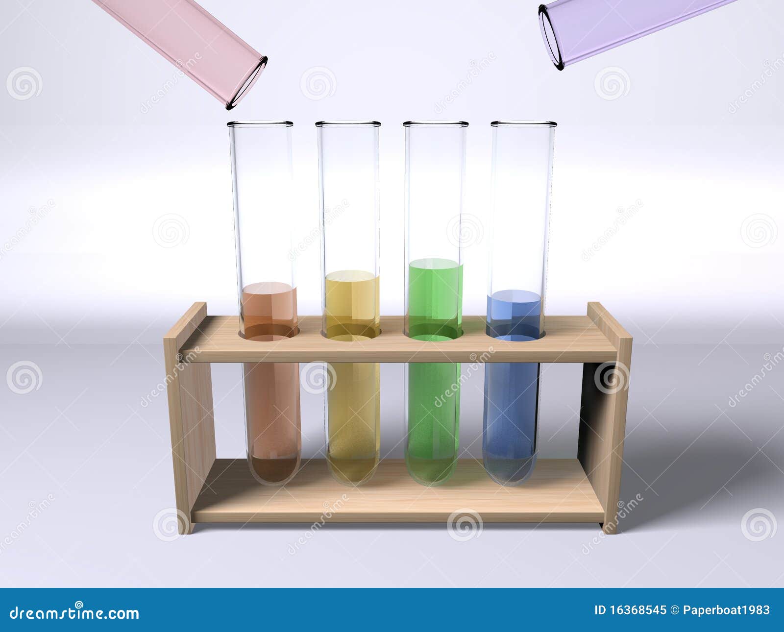 Mixing Chemicals in Multi Colour Test Tubes Stock Illustration ...