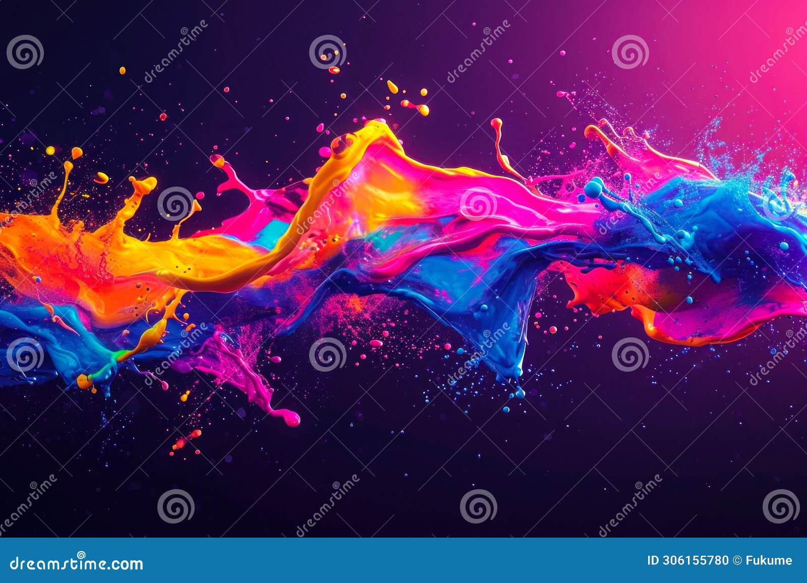 Mixing of Colors Paint, Colorful Abstract Splash. Stock Photo - Image ...