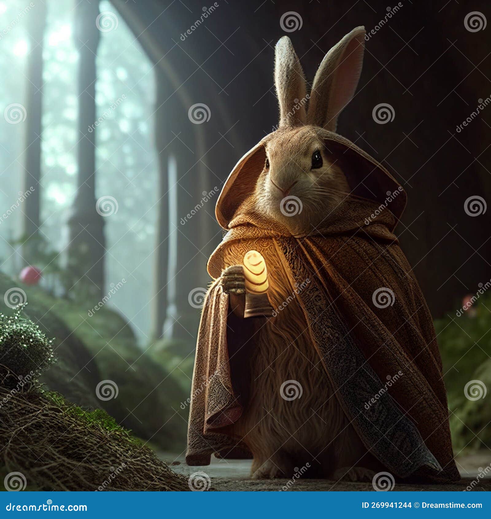 Mixing the Concepts of Easter and Magic. Easter Bunny As a Wizard ...