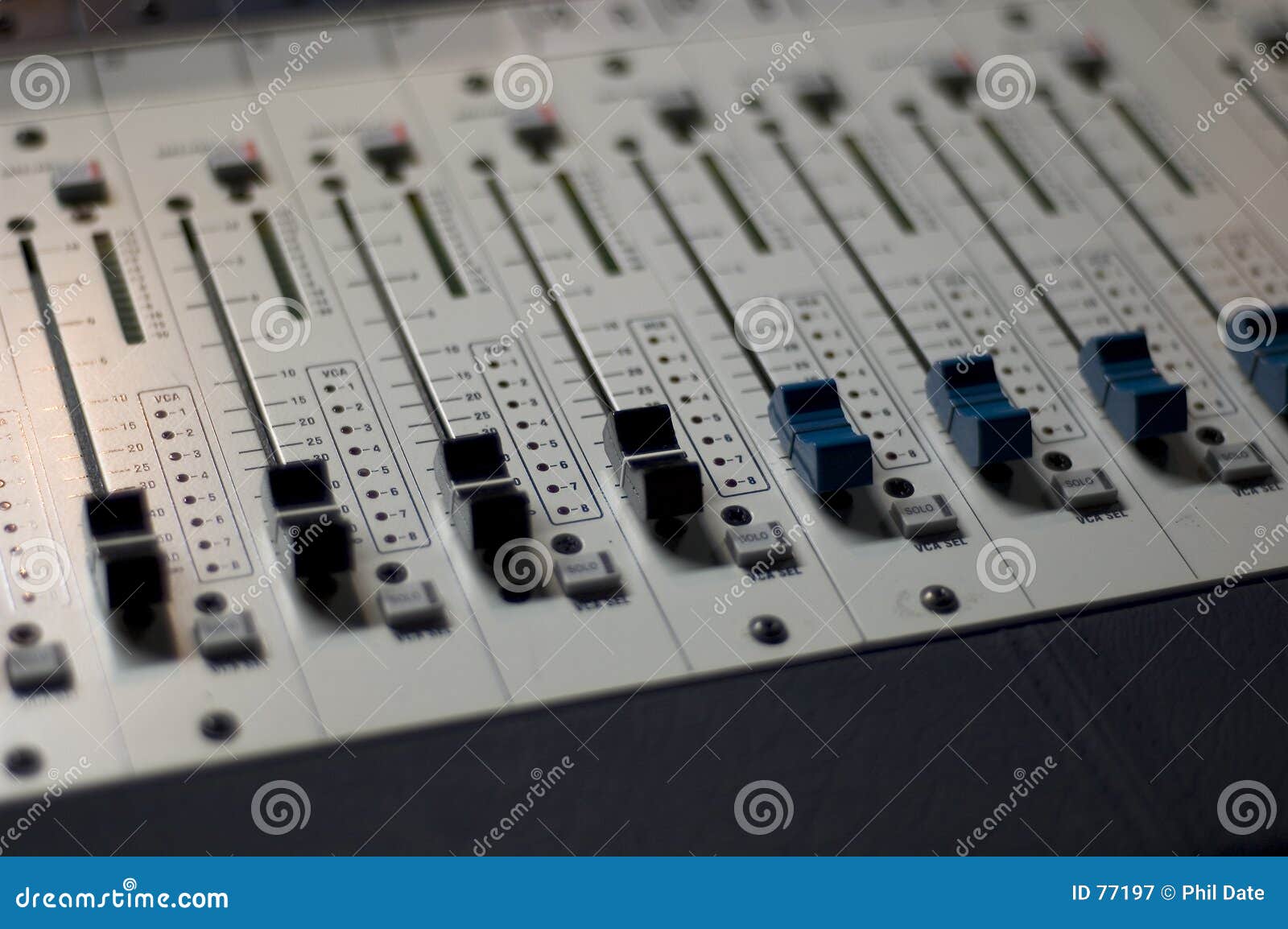 Mixing Console 4 stock image. Image of mixing, sliders, slide - 77197
