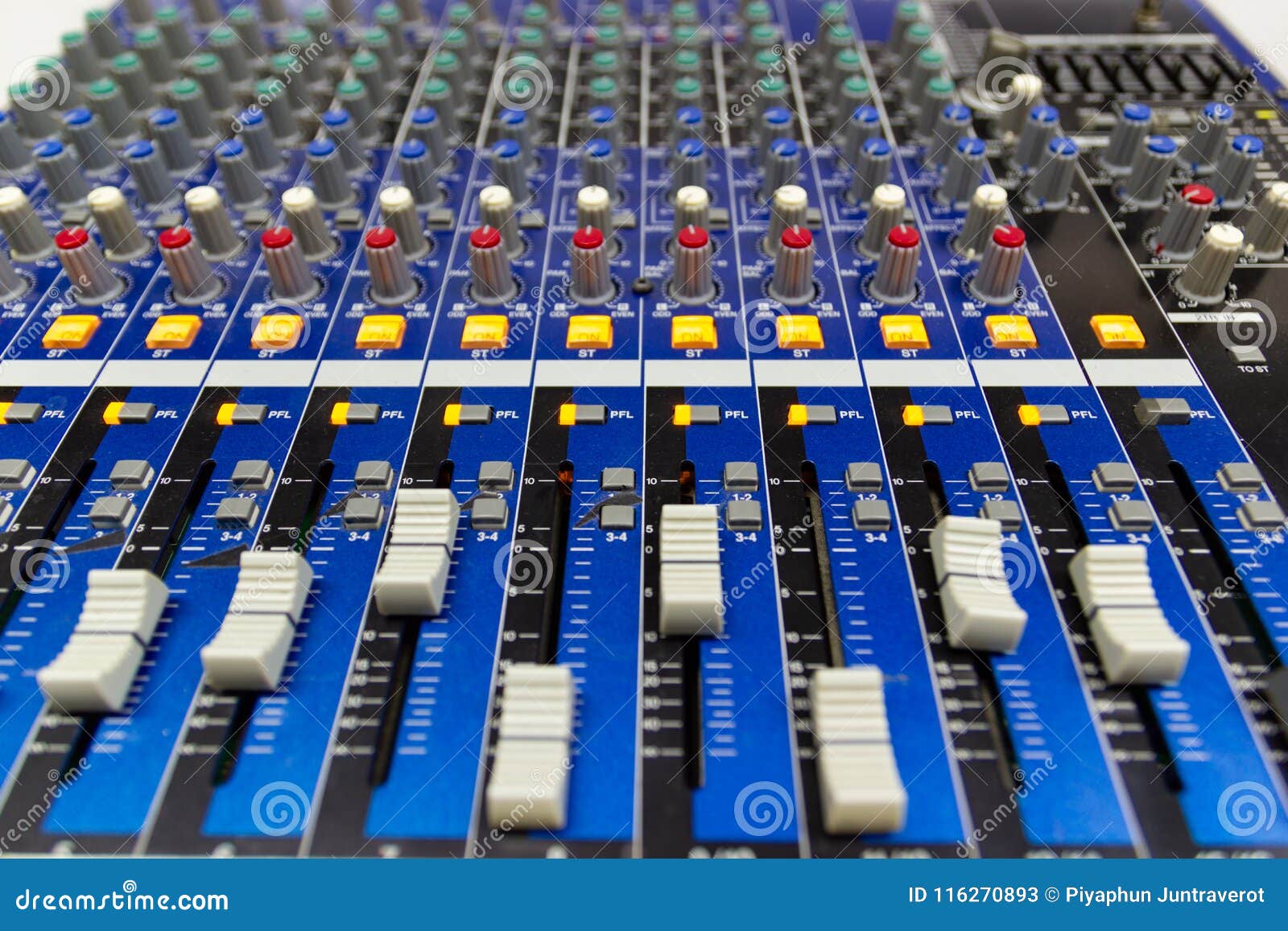 Mixing Console of a Big HiFi System Stock Image - Image of mixer ...