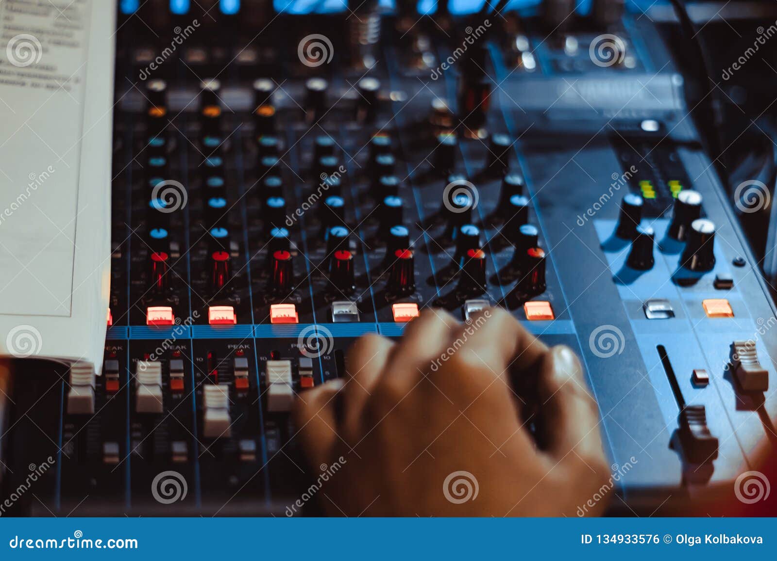 Mixing Console at the Concert Stock Photo - Image of headphones ...