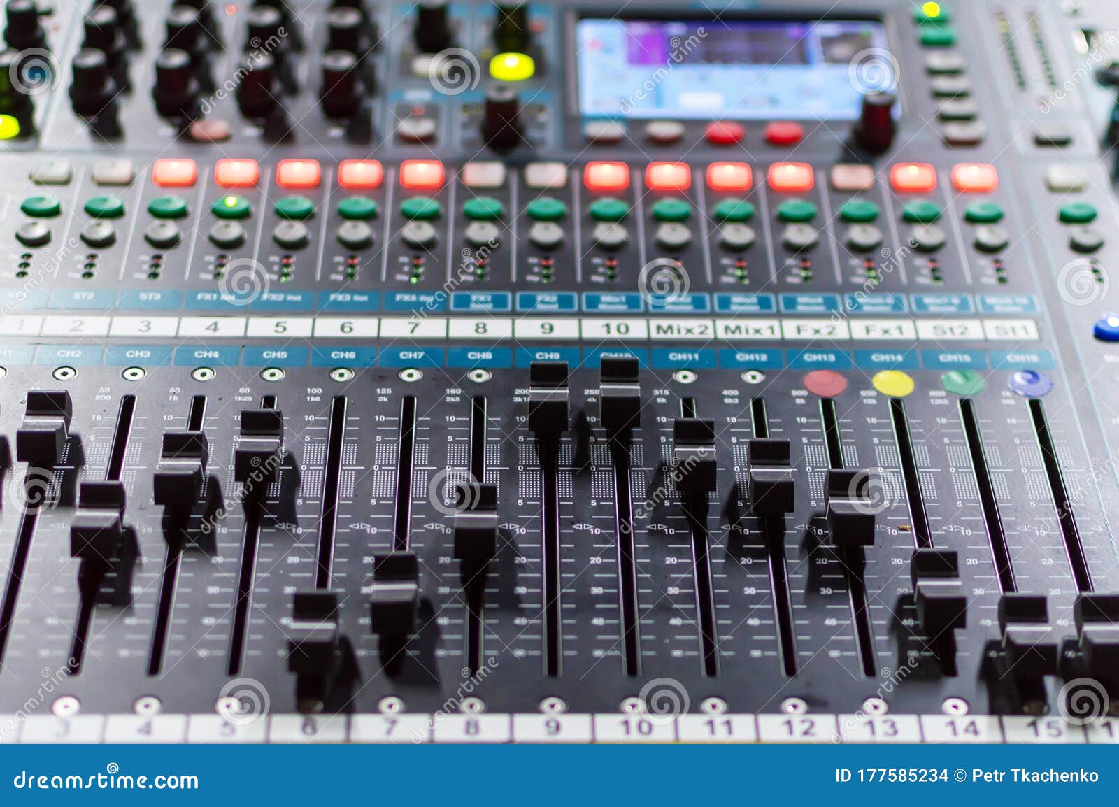 Mixing Console in the Recording Studio. Musical Creativity Stock Photo ...