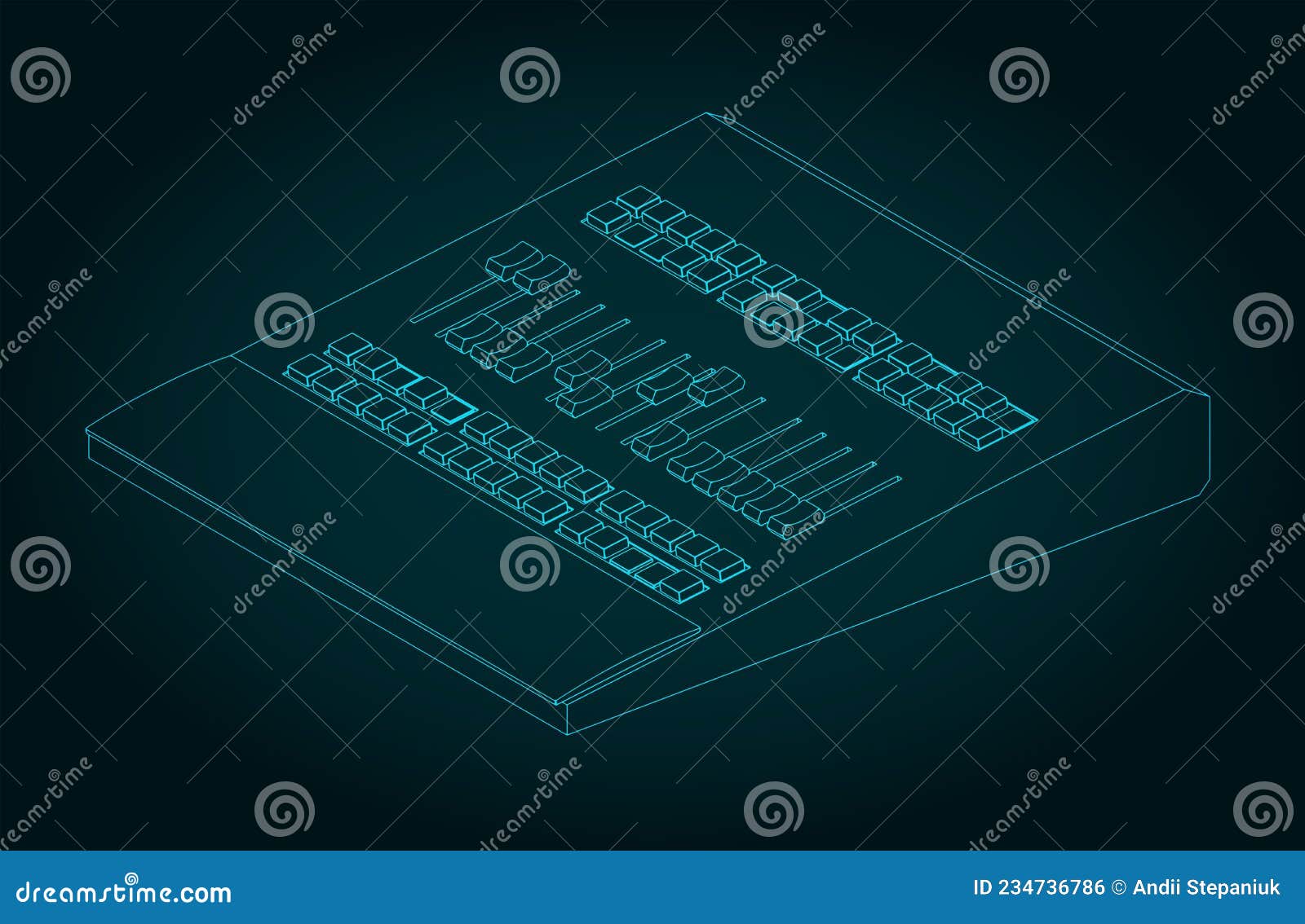 Mixing control surface stock vector. Illustration of desk - 234736786