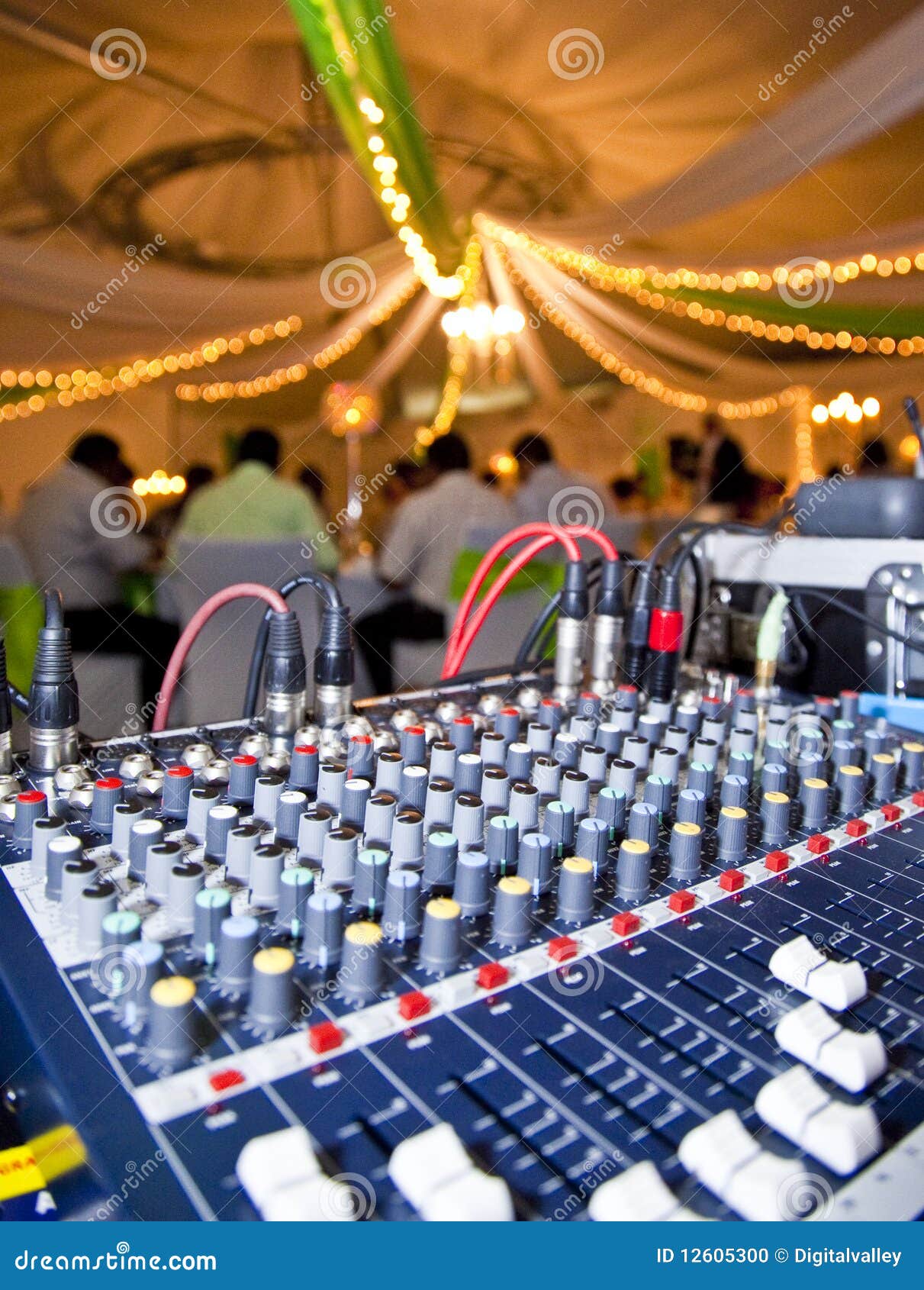 Mixing Desk stock photo. Image of sliders, cables, sound - 12605300