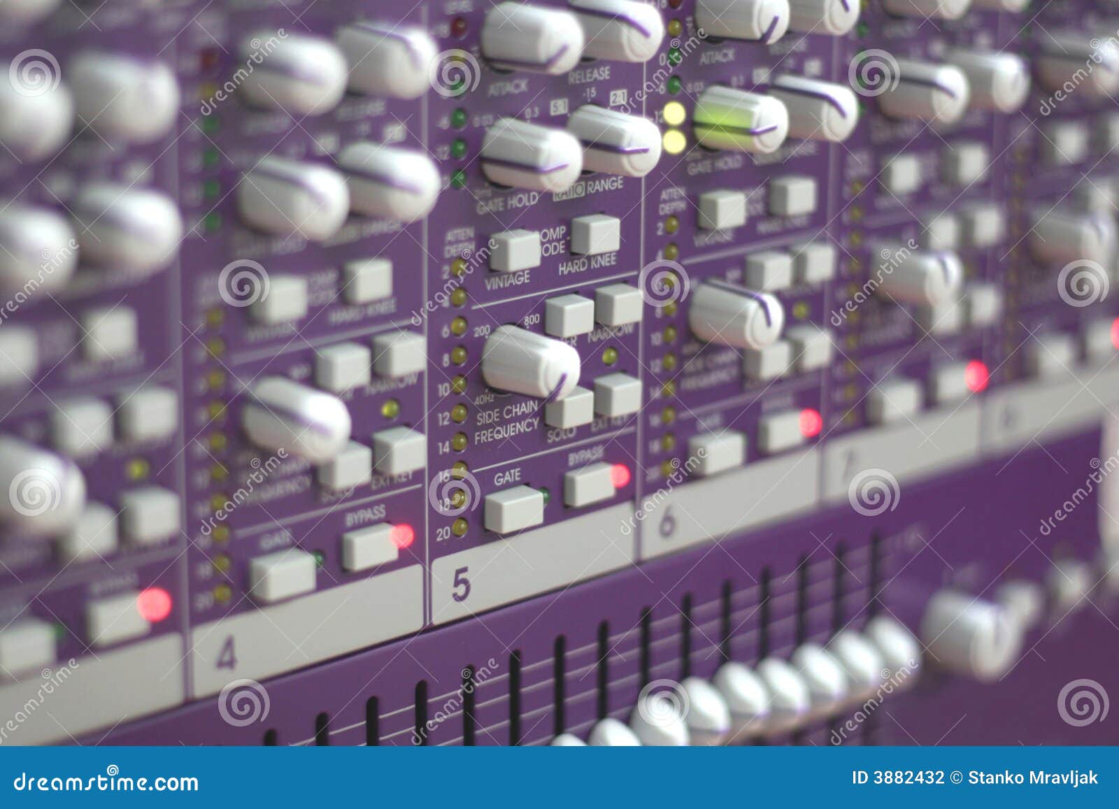 Mixing Desk stock photo. Image of conference, knobs, colors - 3882432