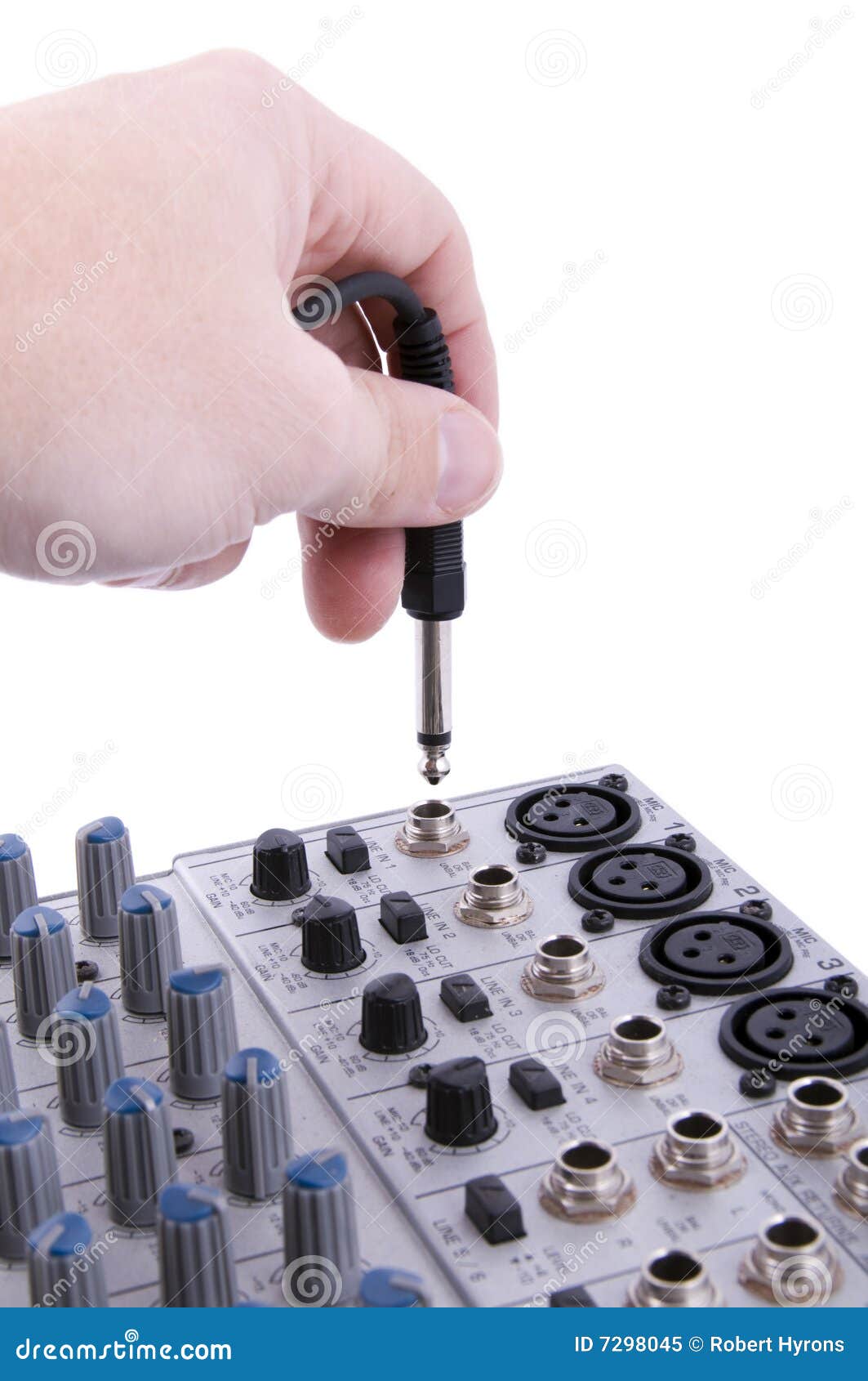 Mixing desk stock image. Image of line, audio, engineer - 7298045
