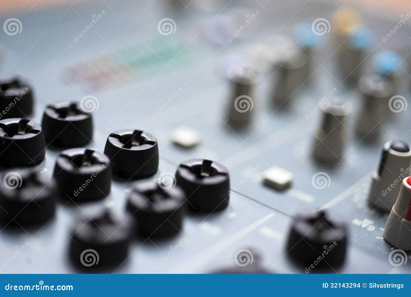 Mixing desk close-up stock photo. Image of control, event - 32143294