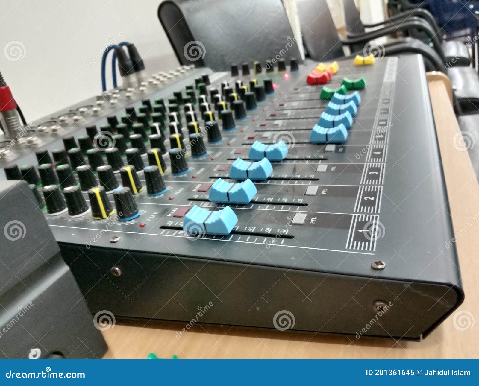 Mixing Desk with Mixer Button Stock Image - Image of mixer, equalizer ...