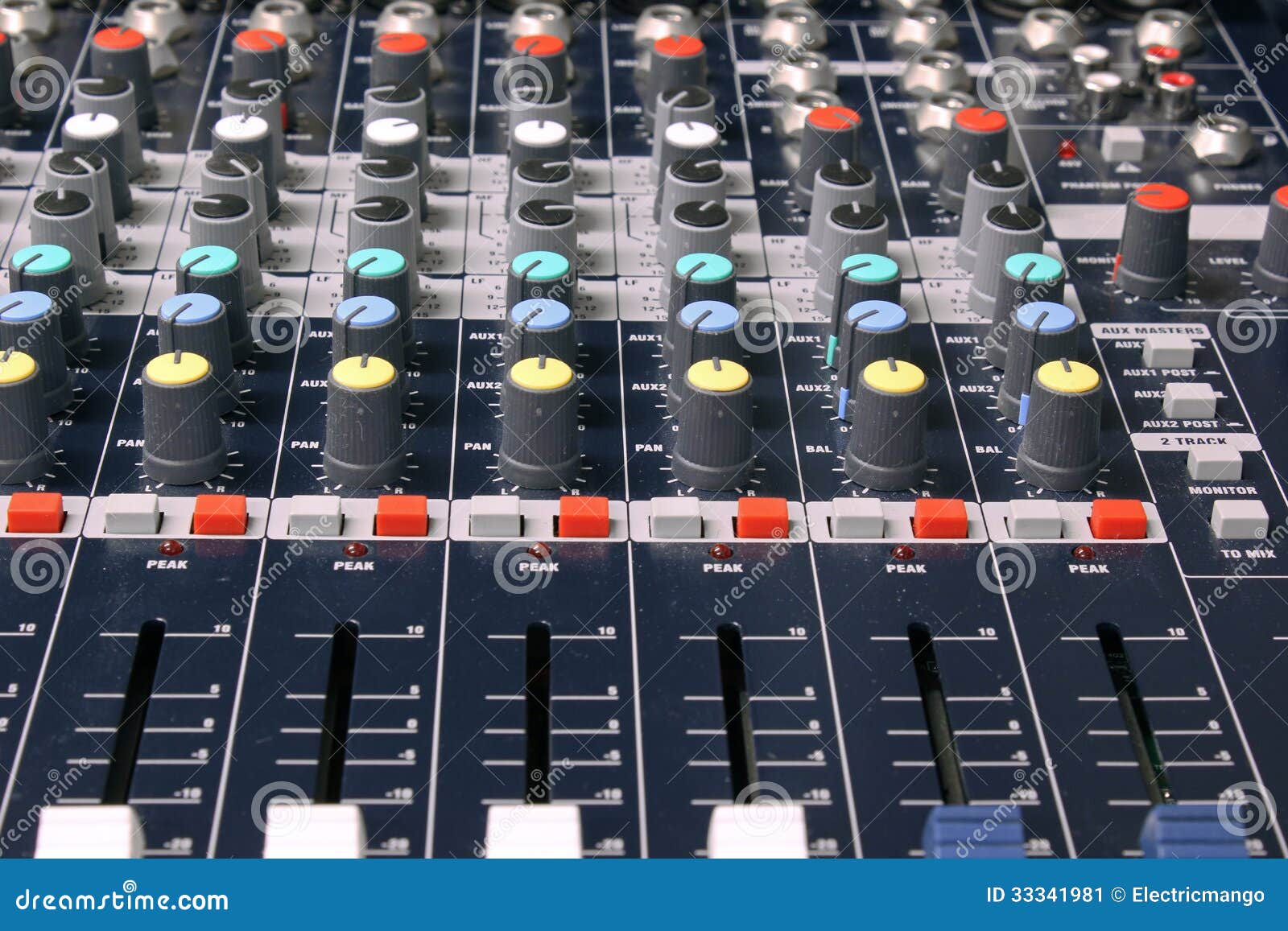 Mixing desk stock image. Image of technology, desk, master - 33341981