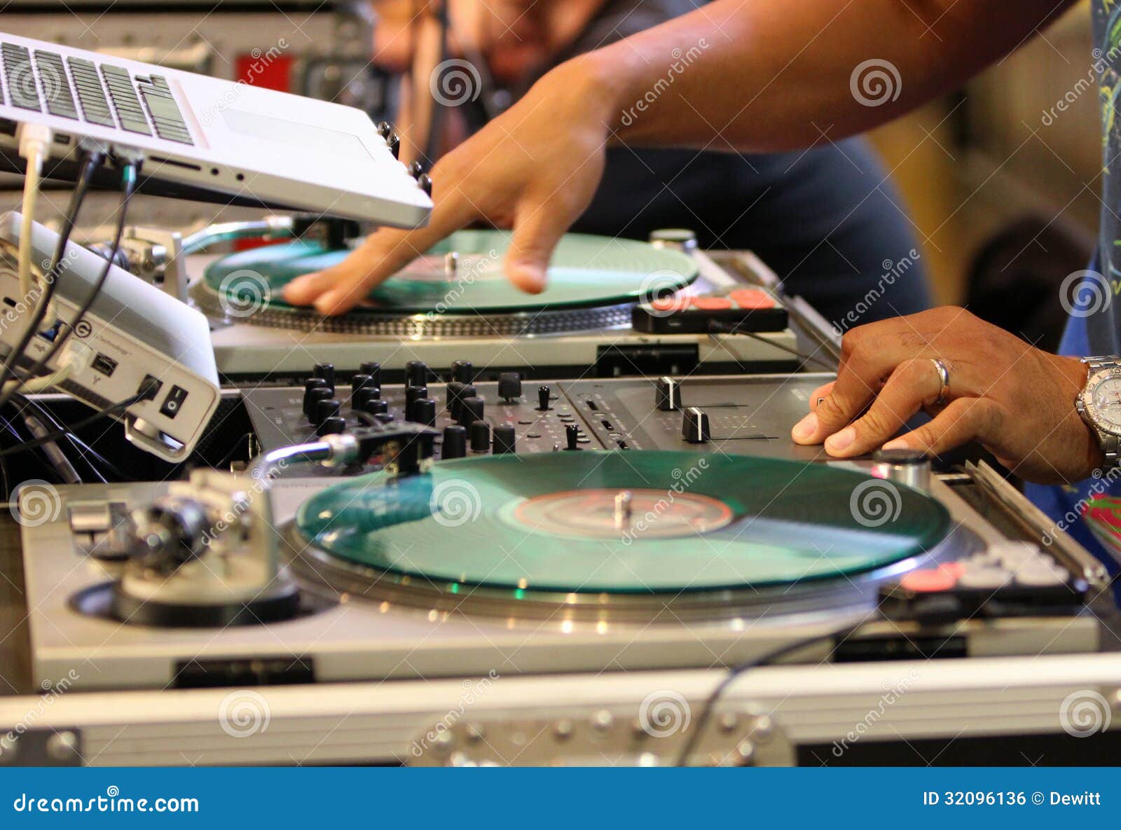 Mixing dj stock photo. Image of scratch, turntable, scratching - 32096136