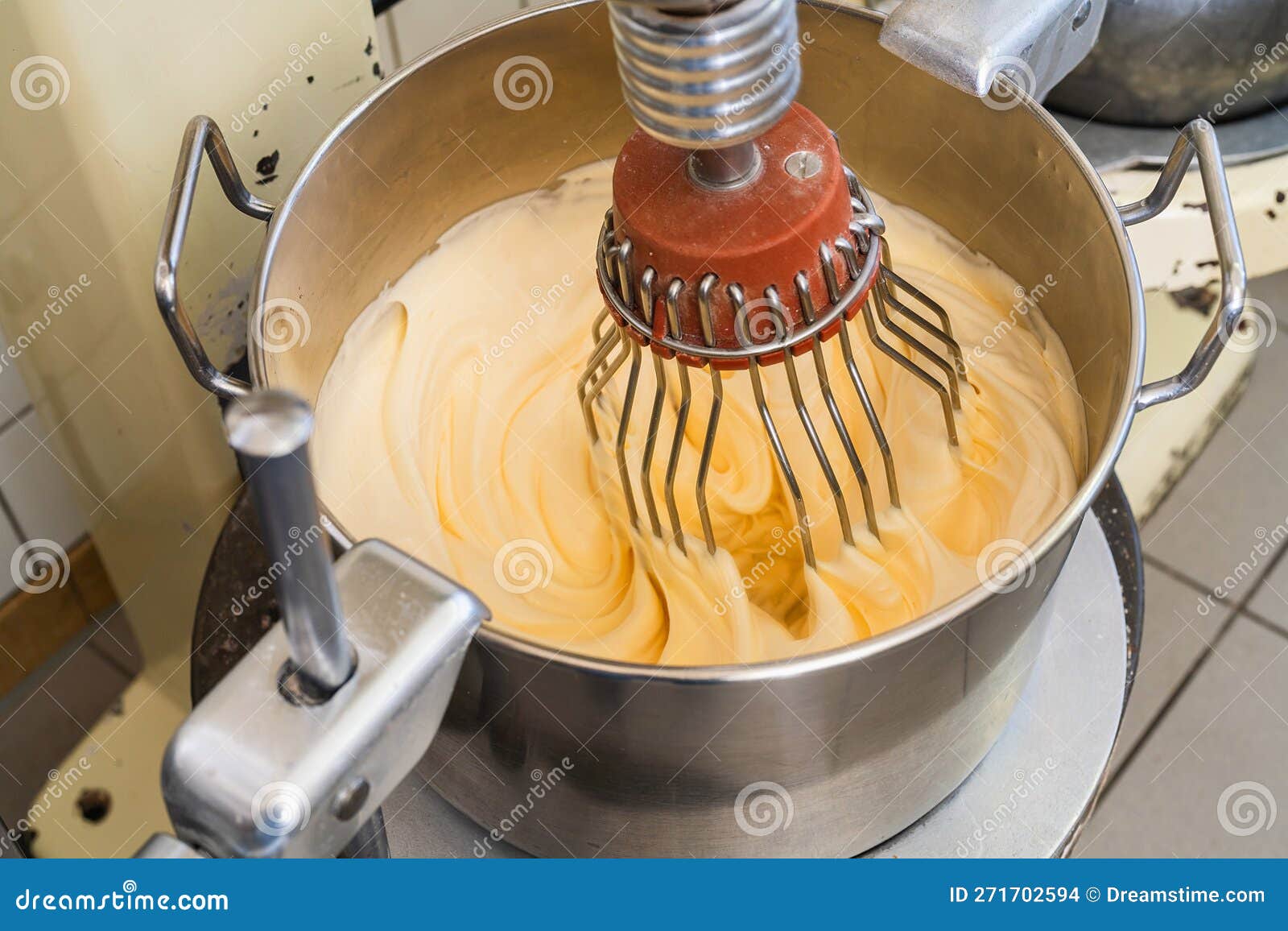 Mixing Eggs in Mixing Machine. Bakery Shop Concept Image Stock Photo ...