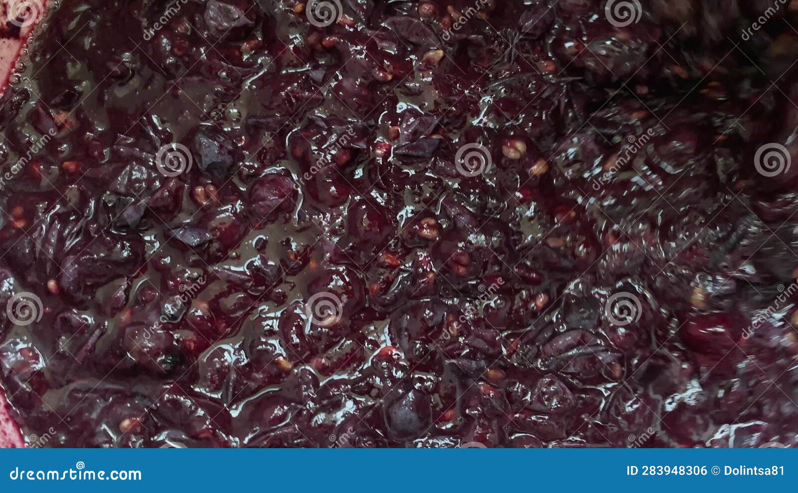 Mixing Grape Must for Fermentation. the Owner Mixes Grape Must in a ...