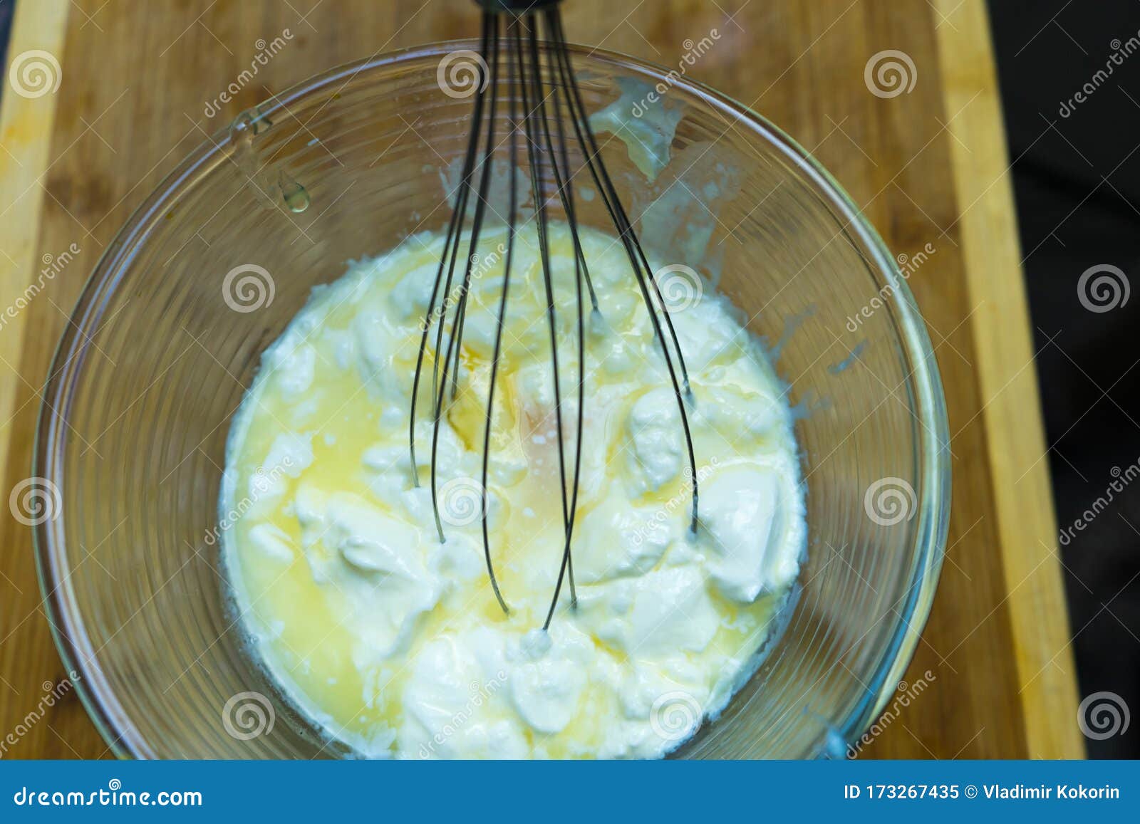 Mixing Ingredients To Prepare a Complex Dish Stock Image - Image of ...