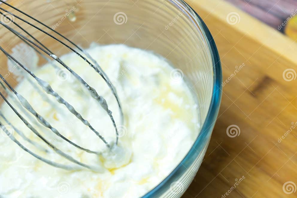 Mixing Ingredients To Prepare a Complex Dish Stock Image - Image of ...