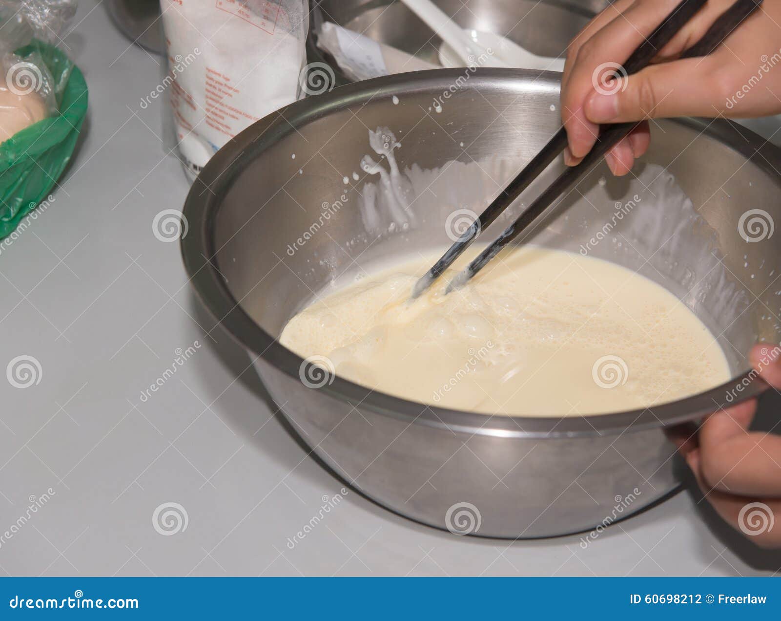 Mixing Of Liquid By An Agitator With Anchor Blades Royalty-Free Stock ...