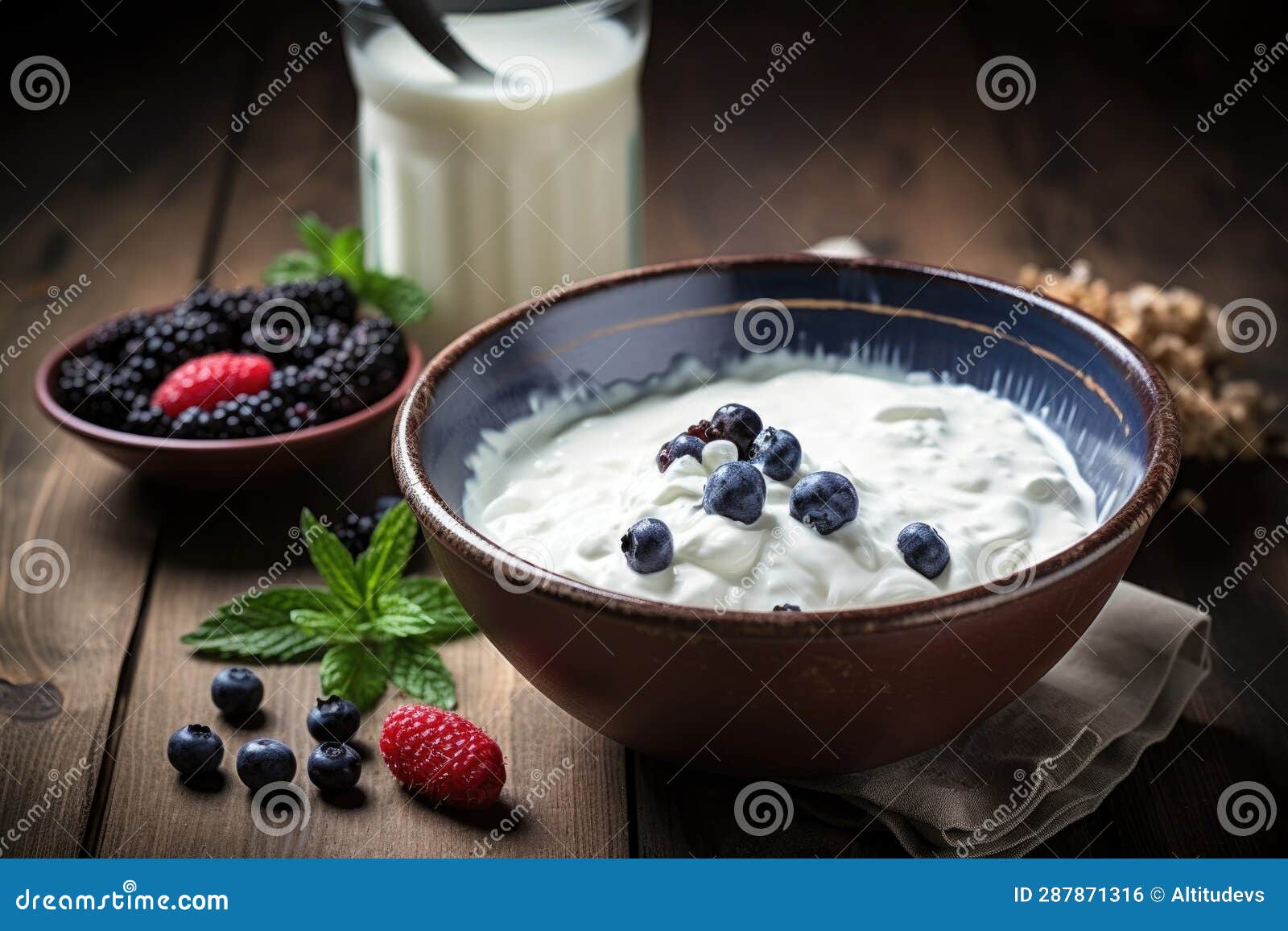 Mixing Milk and Yogurt Starter in a Bowl Stock Photo - Image of ...