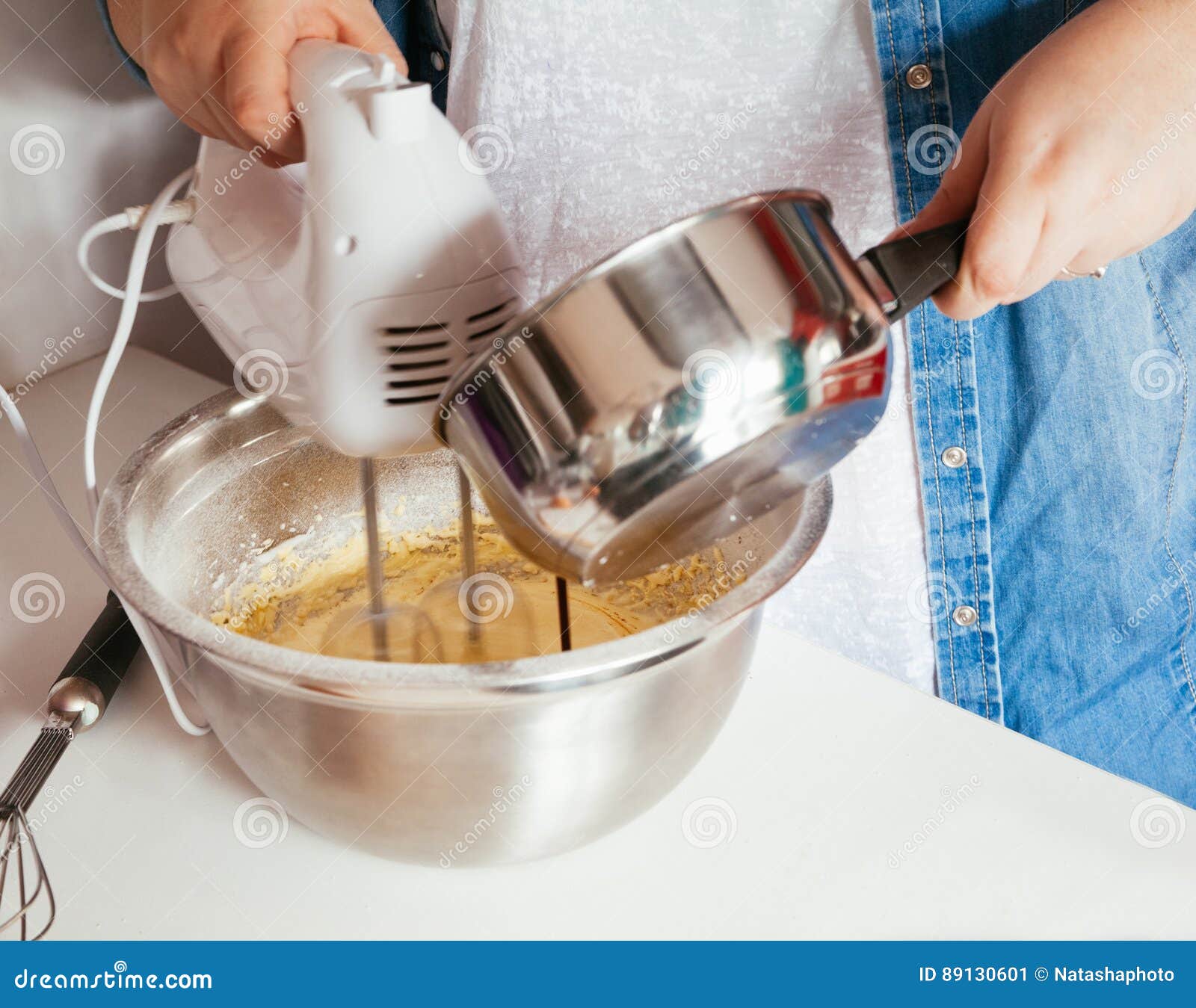 Mixing Muffin Cake Mixture stock image. Image of making - 89130601