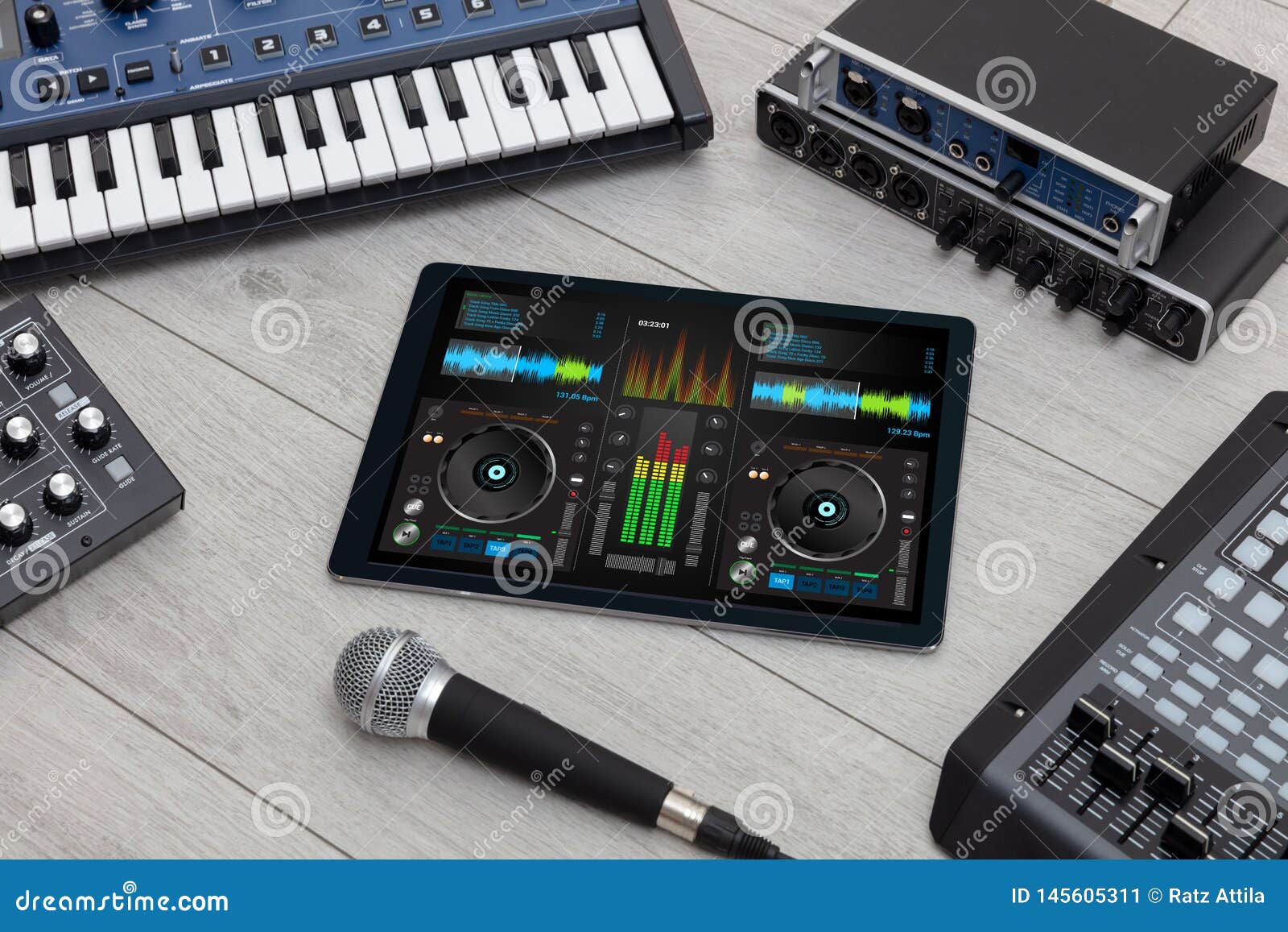 Mixing Music and Instruments Concept Stock Image - Image of application ...