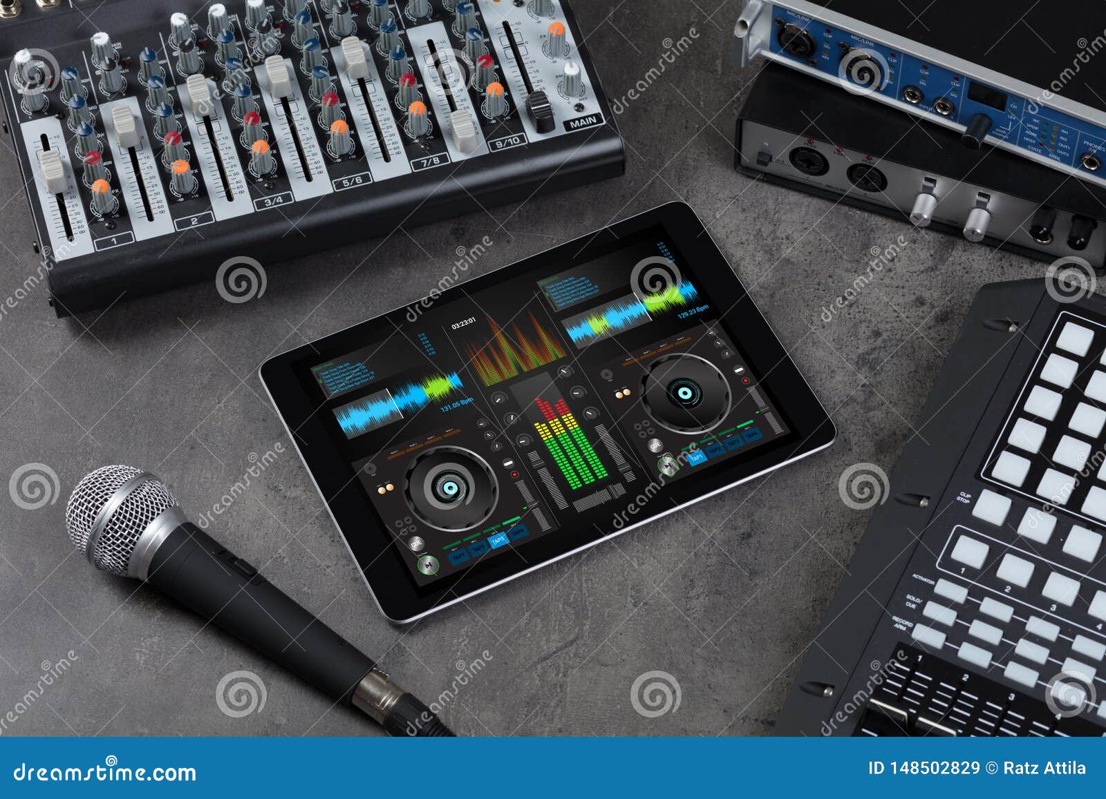 Mixing Music and Instruments Concept Stock Image - Image of composition ...