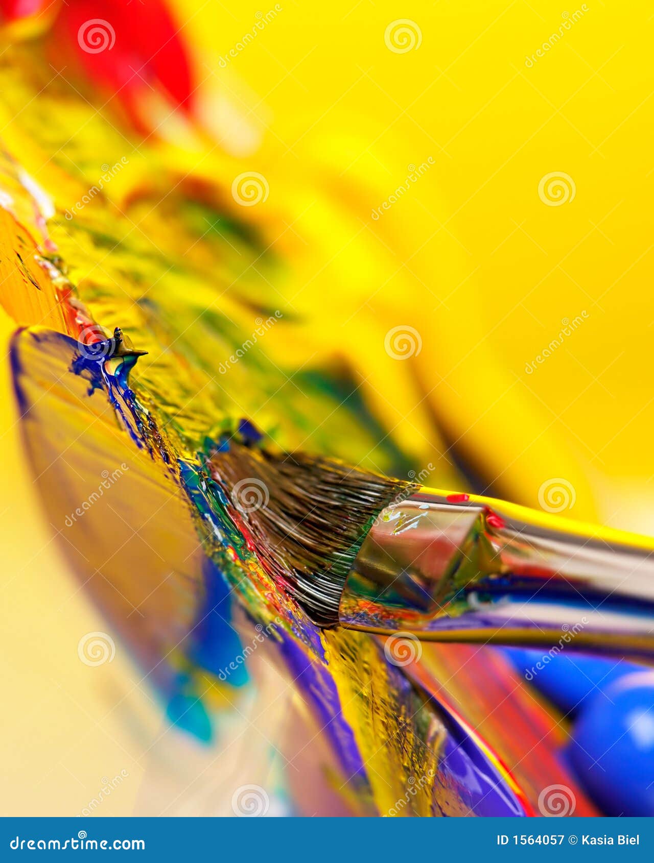 Mixing paint stock image. Image of canvas, creative, oilpaint - 1564057