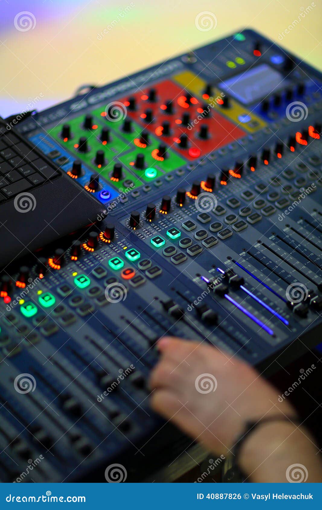 Mixing panel stock photo. Image of control, editing, entertainment ...