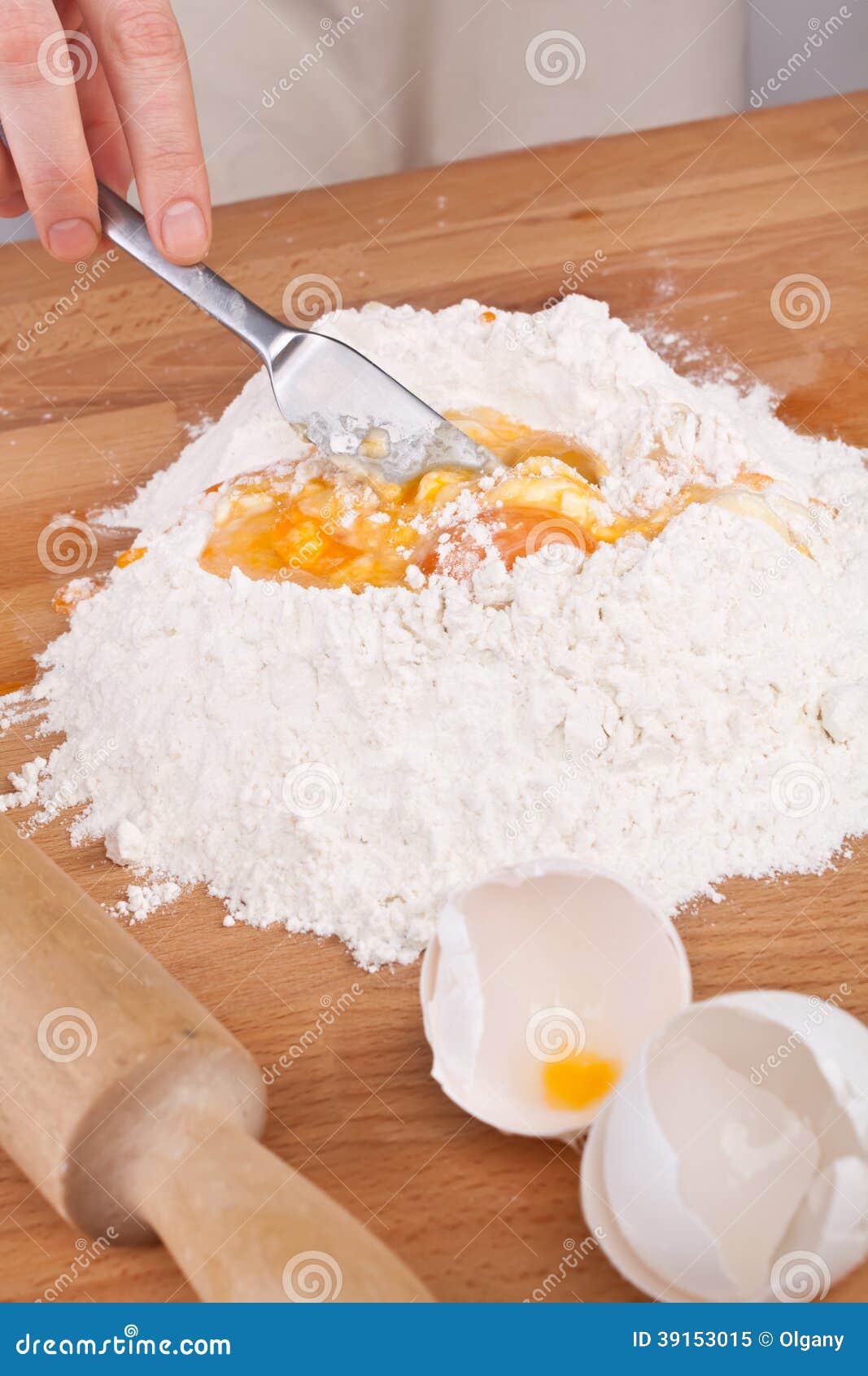 Mixing Pastry Egg into Pastry Stock Image - Image of hand, lunch: 39153015
