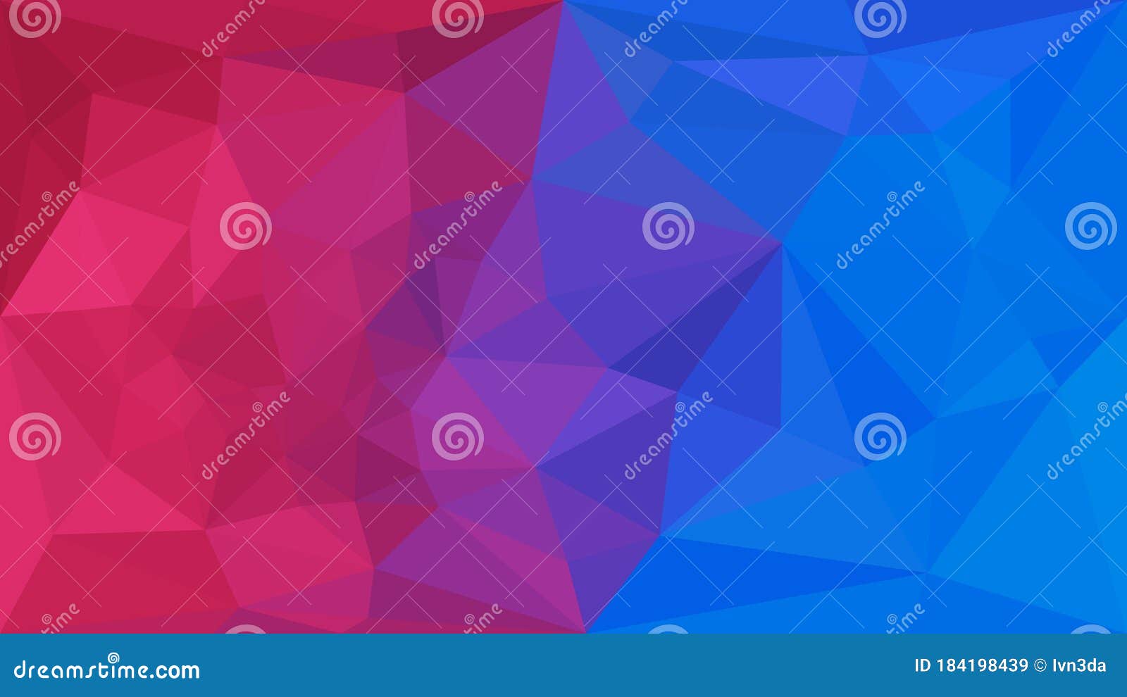 Mixing Red and Blue Triangular Background. Geometric Crumpled Triangle ...