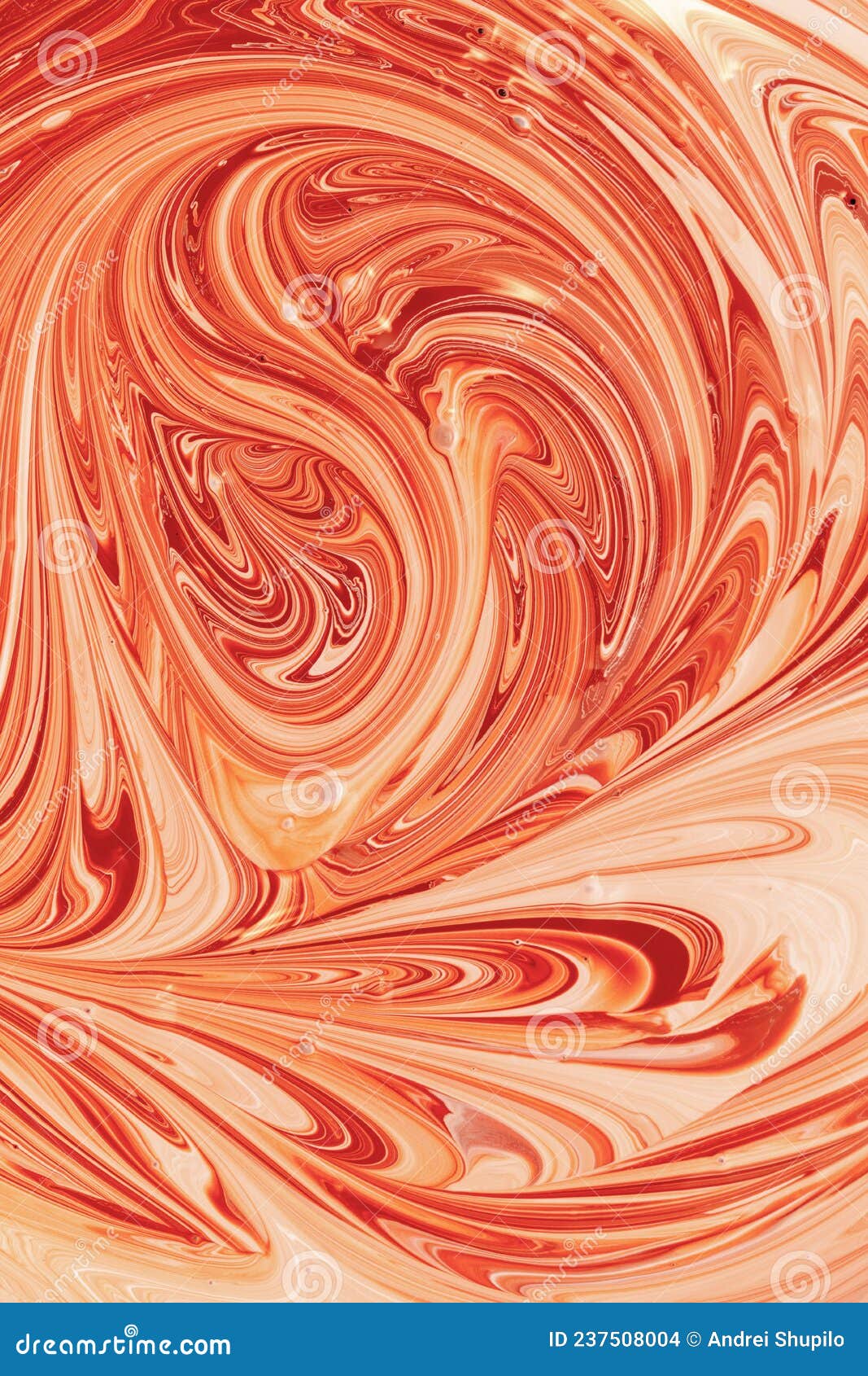 Mixing of Red and White Water-based Paint. Stock Photo - Image of ...