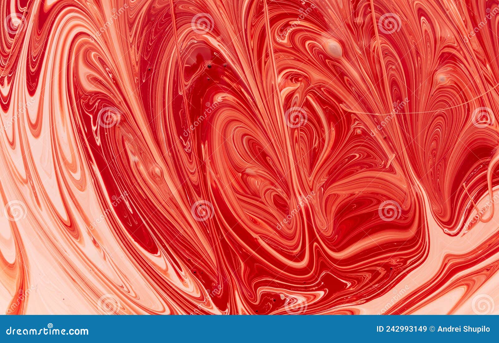 Mixing of Red and White Water-based Paint. Stock Image - Image of mixed ...