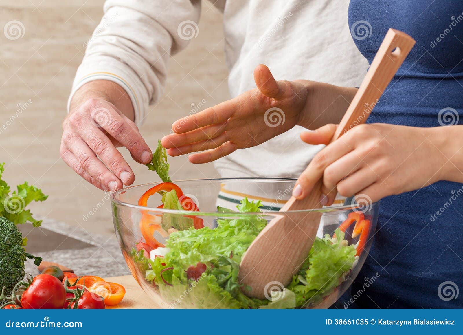 Mixing salad stock image. Image of kitchen, lettuce, disturbing - 38661035