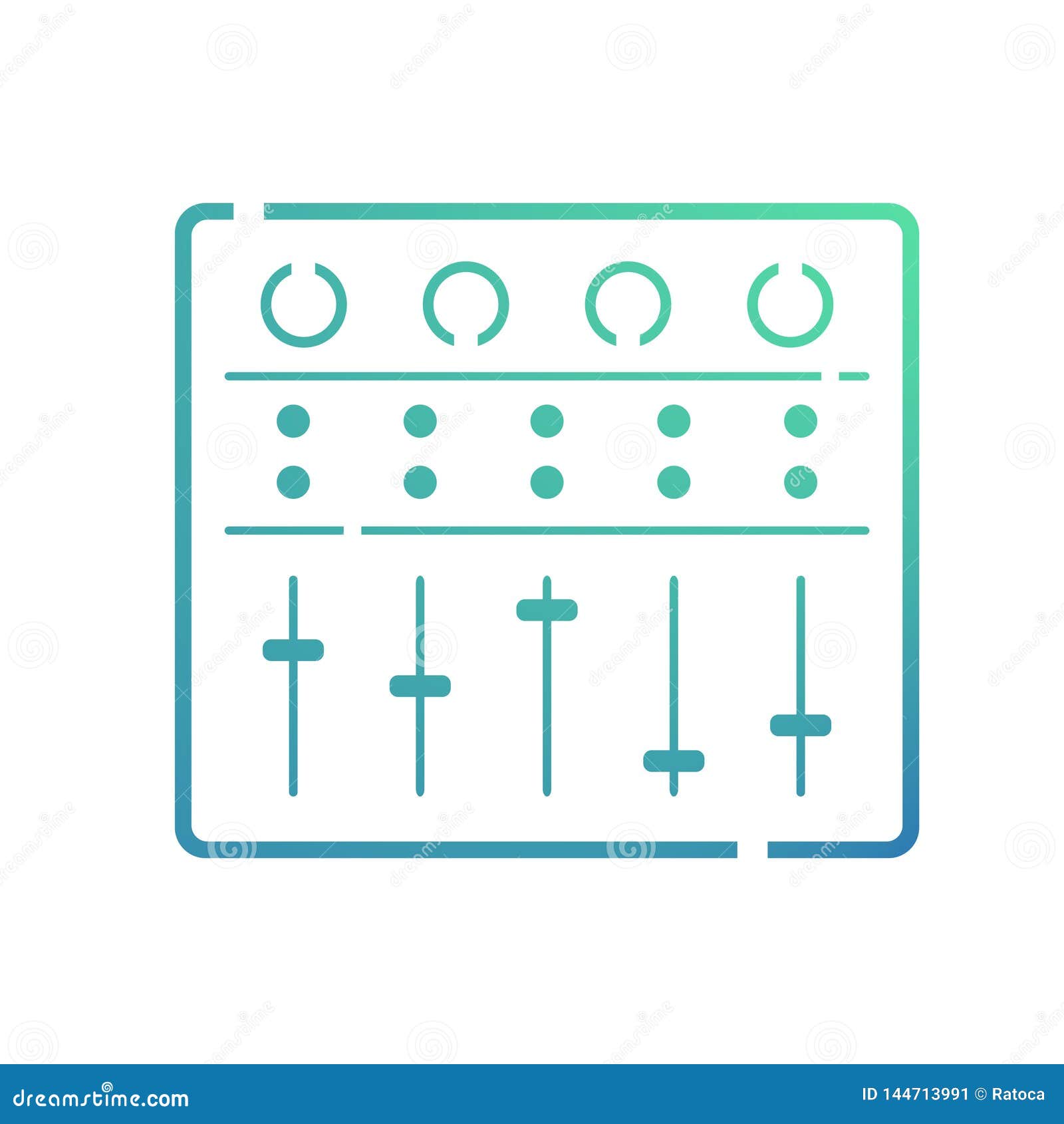 Mixing table icon stock vector. Illustration of technology - 144713991