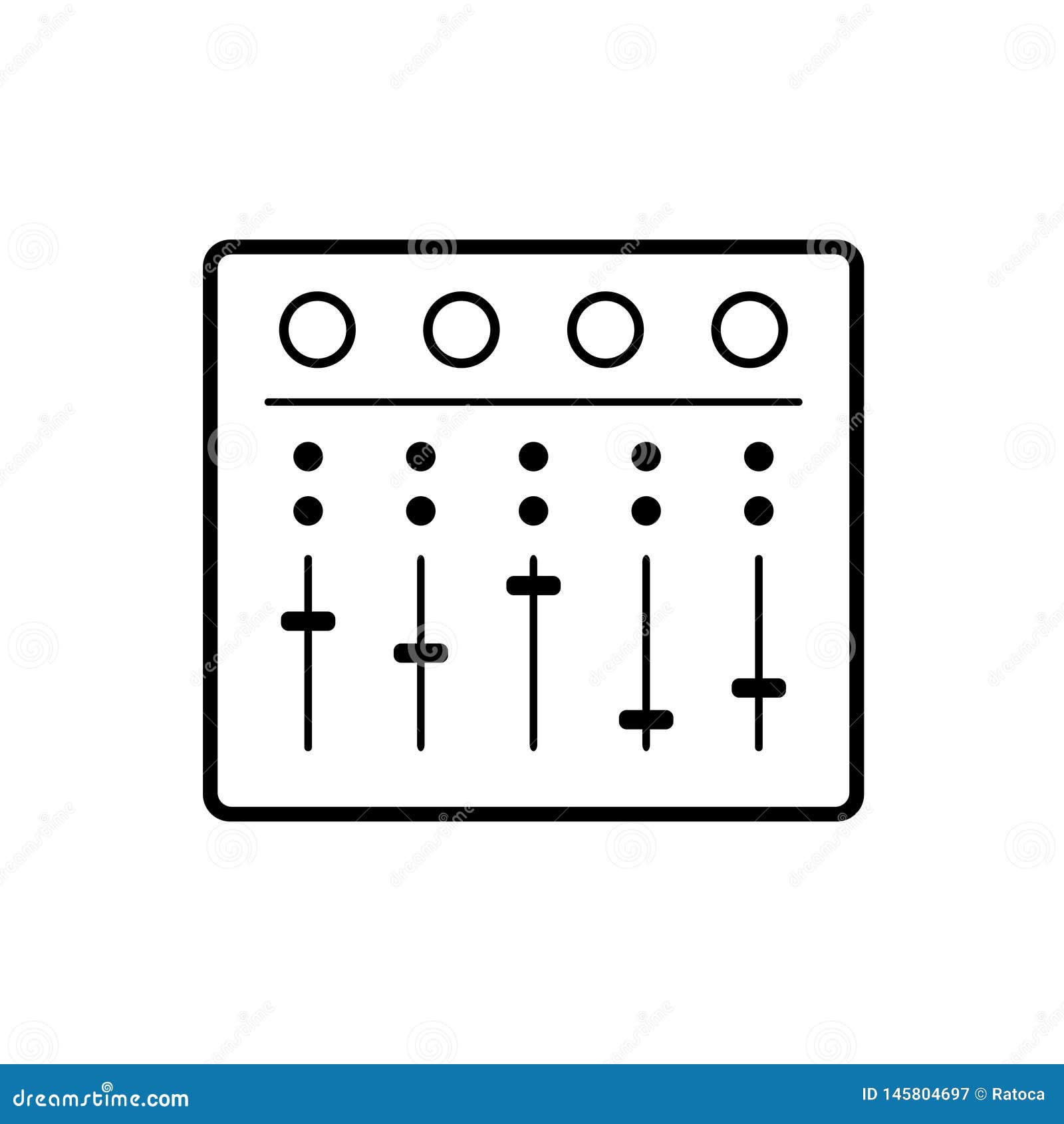Mixing table icon stock vector. Illustration of deck - 145804697