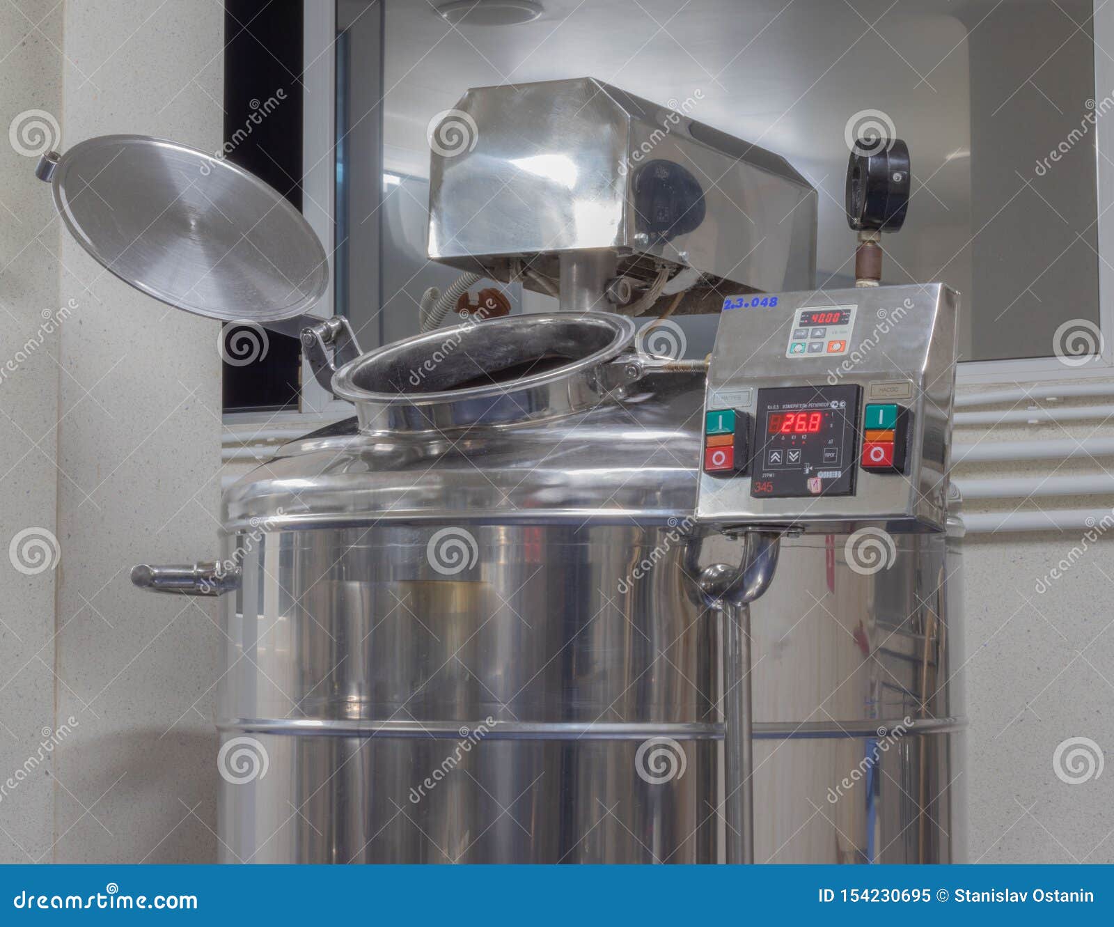 Mixing Tank with Control Panel Editorial Image - Image of black, clean ...