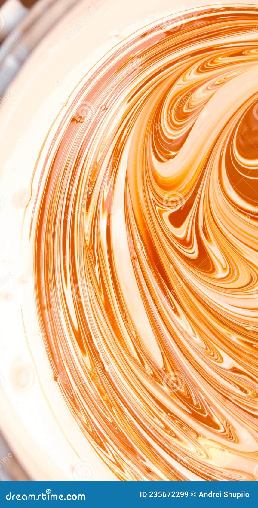 Mixing Water Dispersion Paint of Different Colors. Stock Image - Image ...