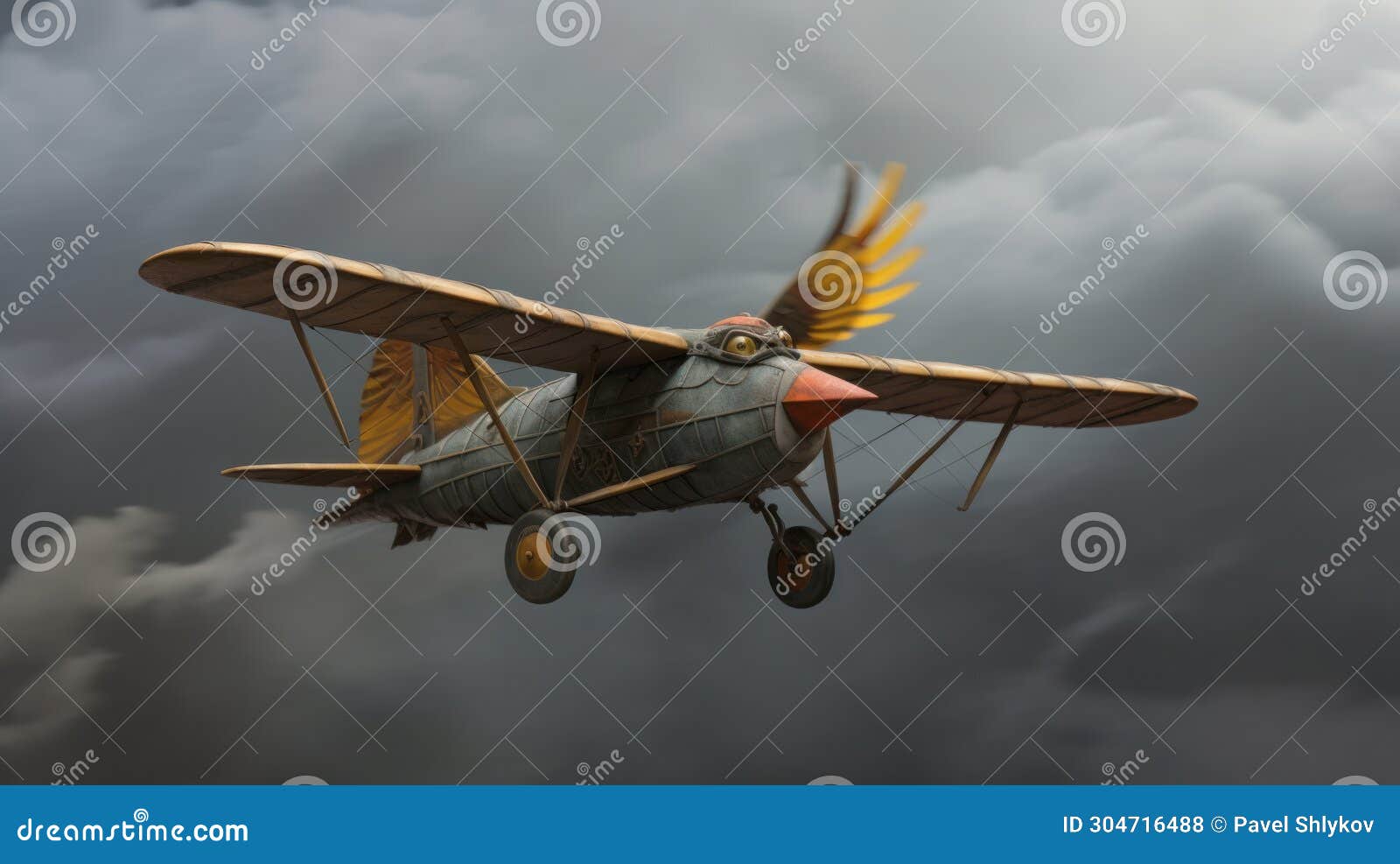 Mixture of Bird and Airplane, Cartoon Style Stock Photo - Image of bird ...