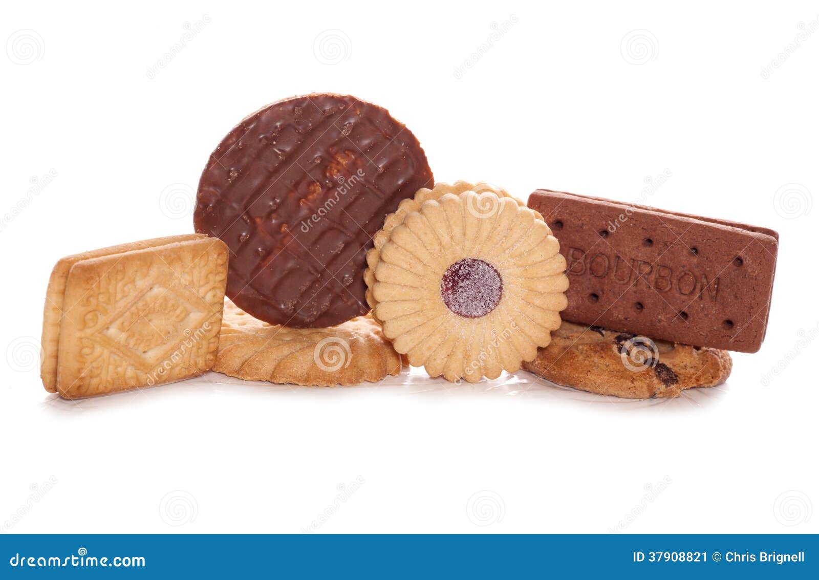 Mixture of biscuits stock image. Image of pile, mixture - 37908821
