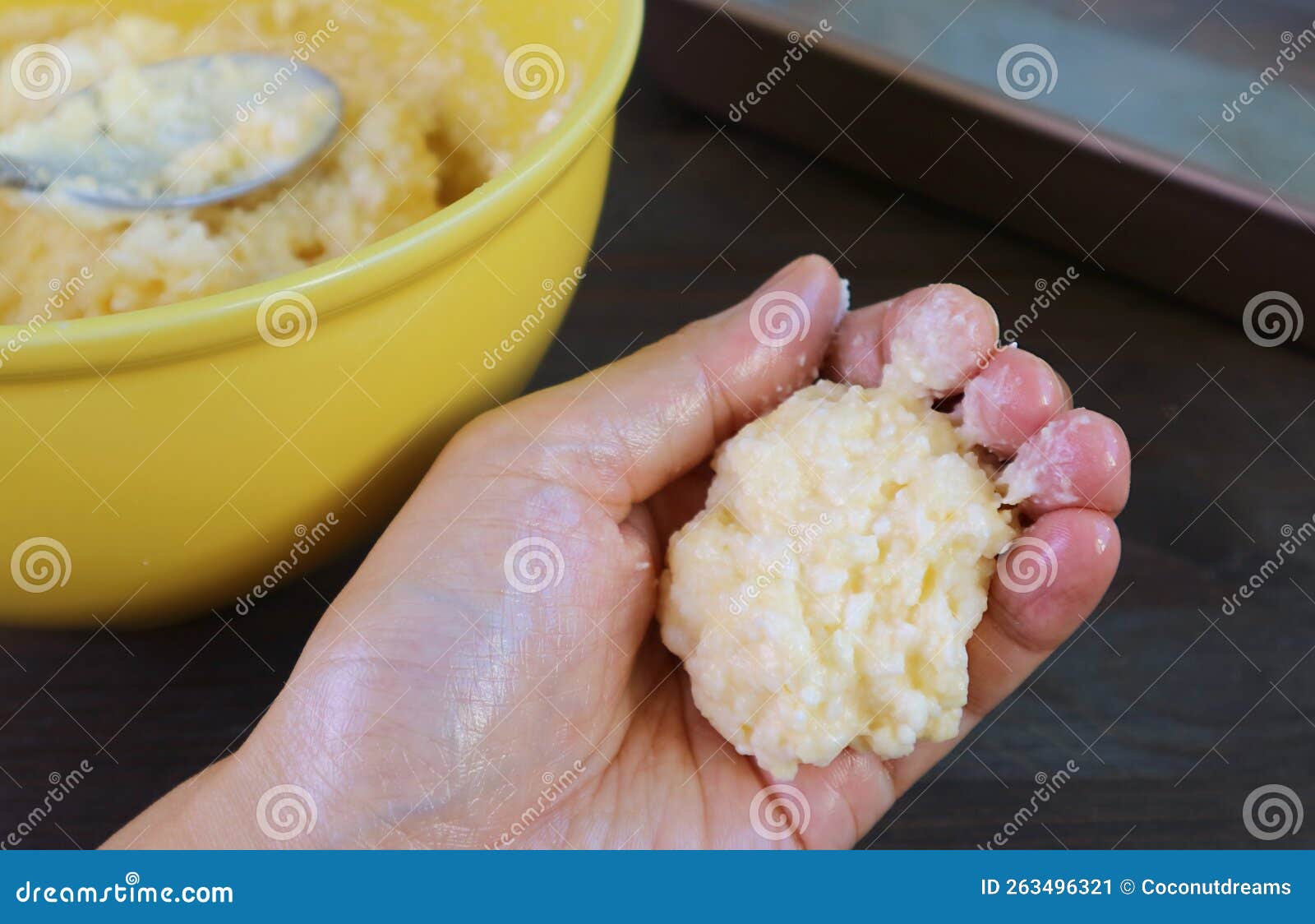 Mixture of Brazilian Cheese Bread in Palm Stock Image - Image of ...