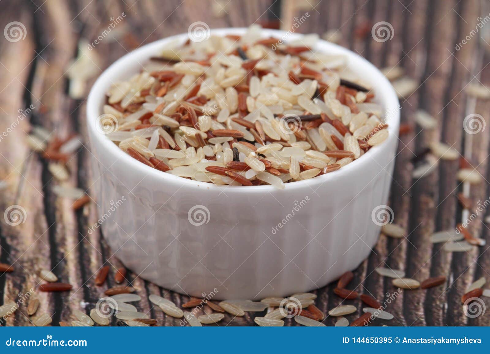A Mixture of Brown, White, and Red Indica Rice Stock Image - Image of ...